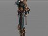 benedetta 3d female character holding sword 3D model animated rigged ...