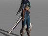 benedetta 3d female character holding sword 3D model animated rigged ...