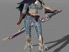 benedetta 3d female character holding sword 3D model animated rigged ...