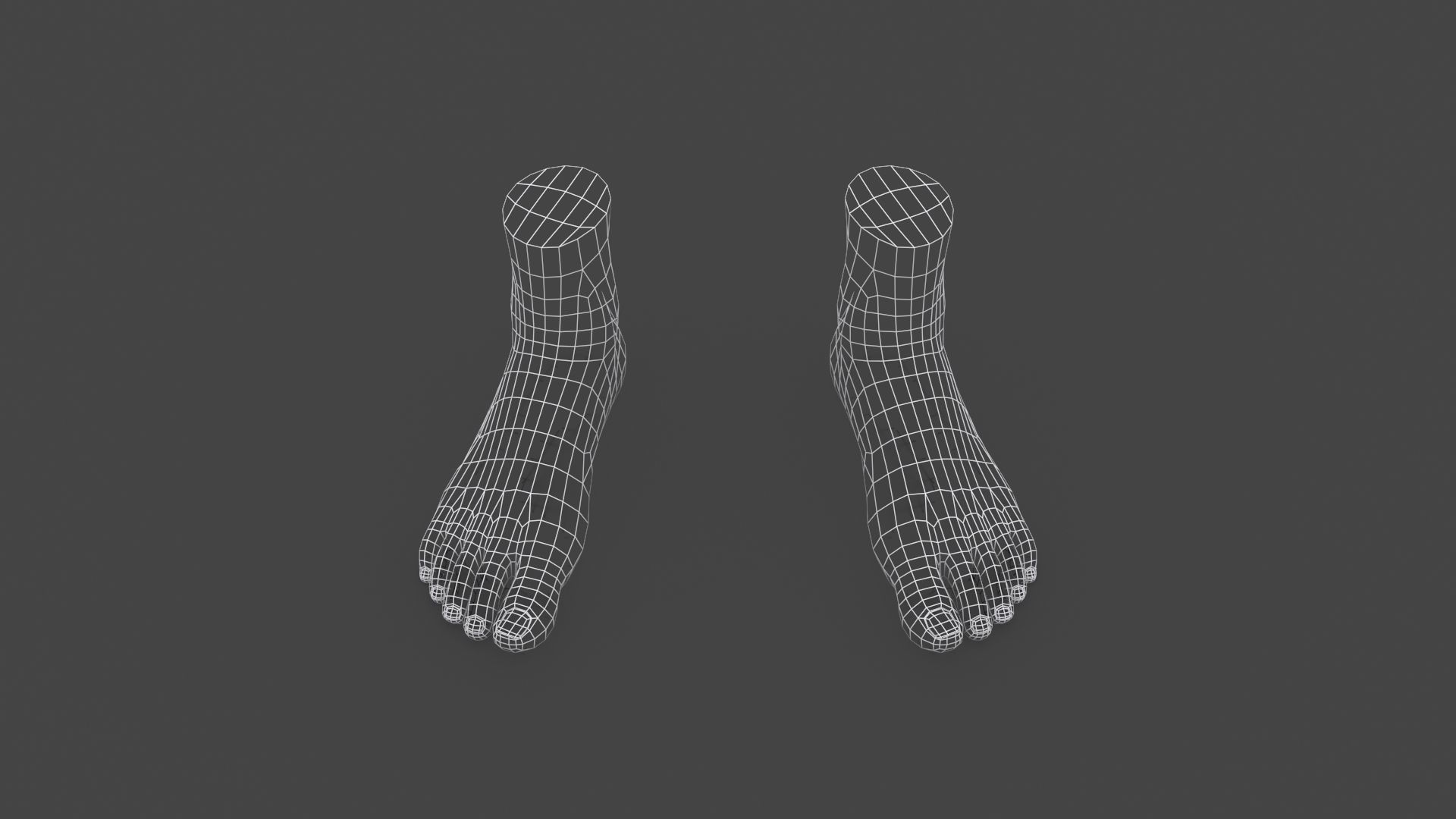 3D model FOOT-003 Rigged Feet VR / AR / low-poly | CGTrader