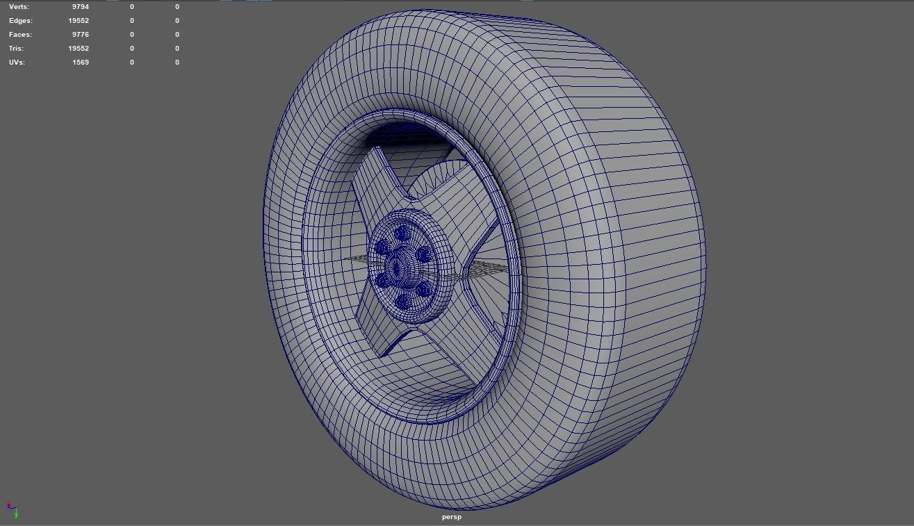 3D model Low Poly Wheel 01 VR / AR / low-poly | CGTrader