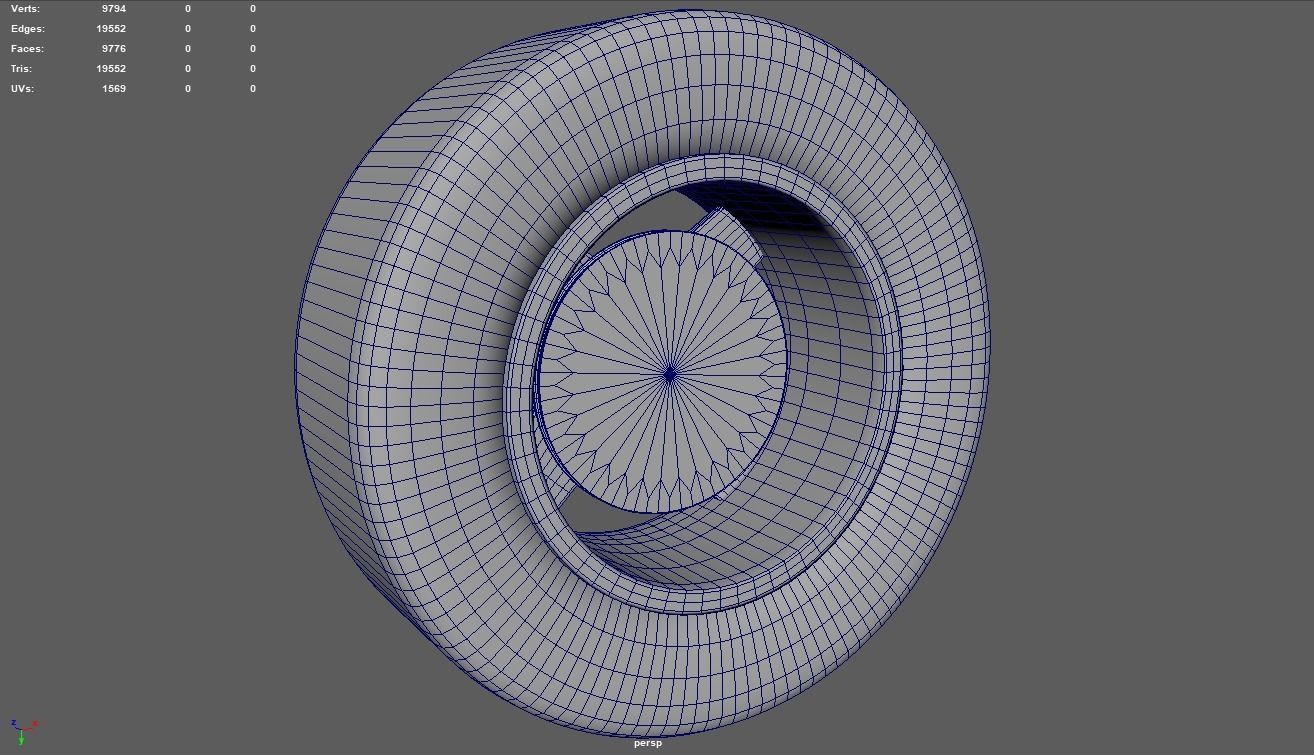 3D model Low Poly Wheel 01 VR / AR / low-poly | CGTrader