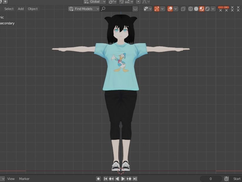 3D model 3d low poly female avatar for vrchat and for vtubing VR / AR ...