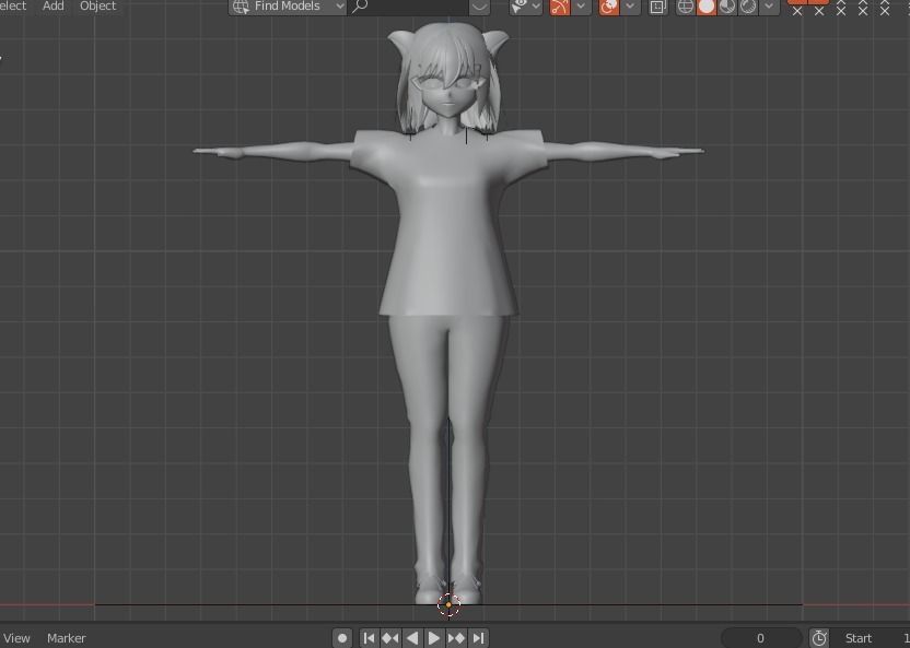 3D model 3d low poly female avatar for vrchat and for vtubing VR / AR ...