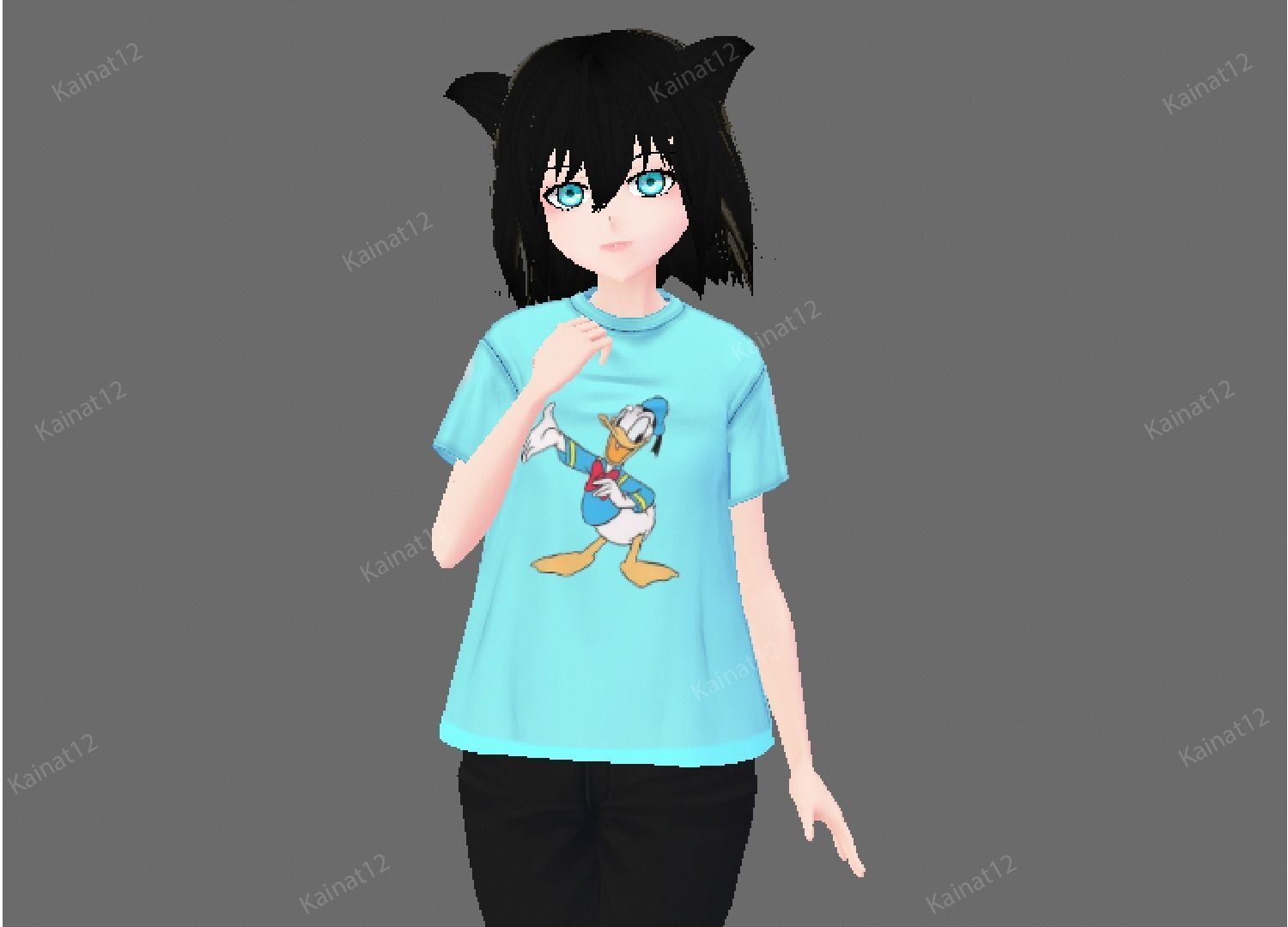 3D model 3d low poly female avatar for vrchat and for vtubing VR / AR ...
