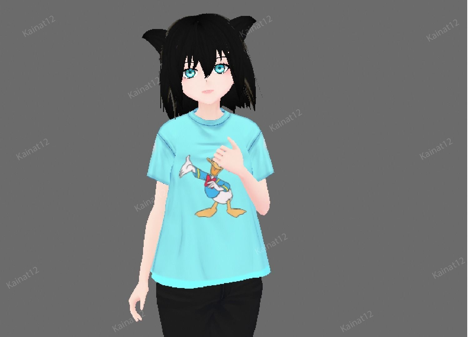 3D model 3d low poly female avatar for vrchat and for vtubing VR / AR ...