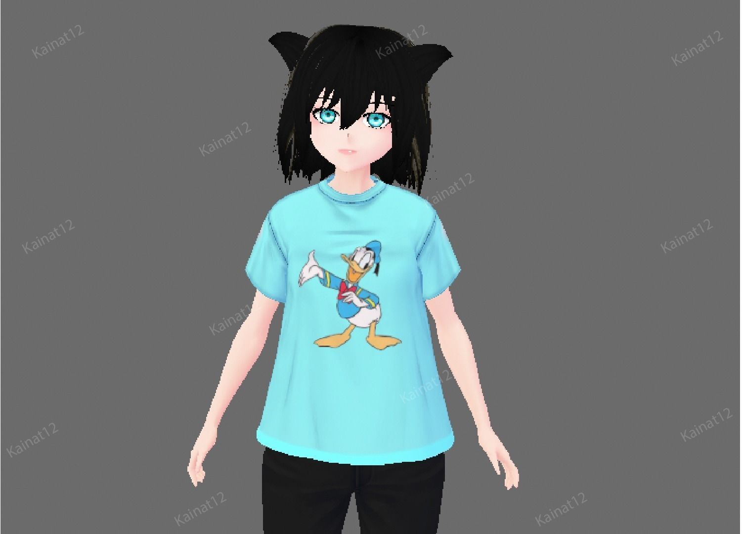 3D model 3d low poly female avatar for vrchat and for vtubing VR / AR ...
