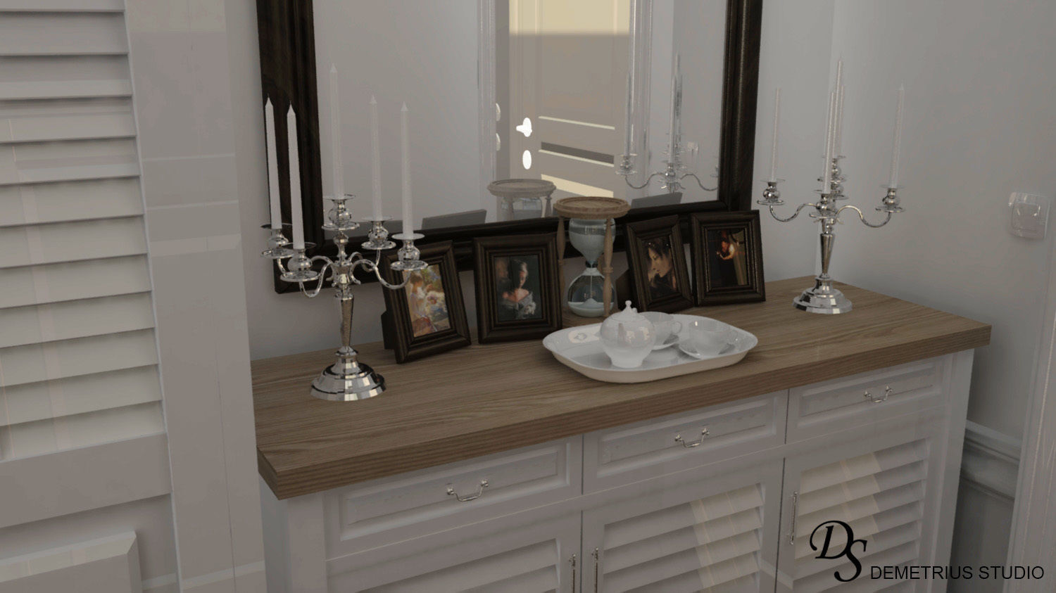 Grey Bedroom Interior Set free 3D model | CGTrader