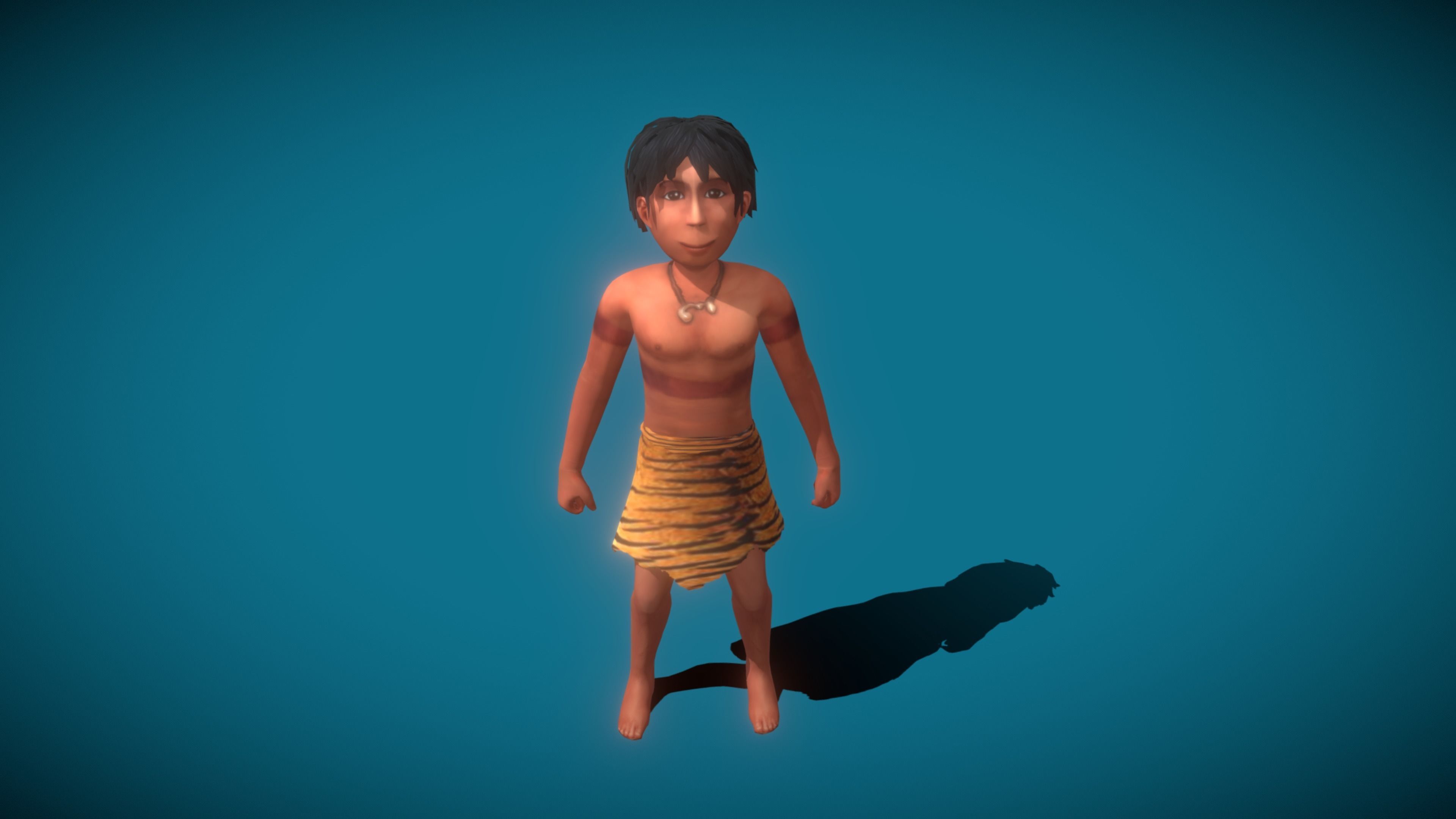 3D model Caveman Family VR / AR / low-poly rigged animated | CGTrader