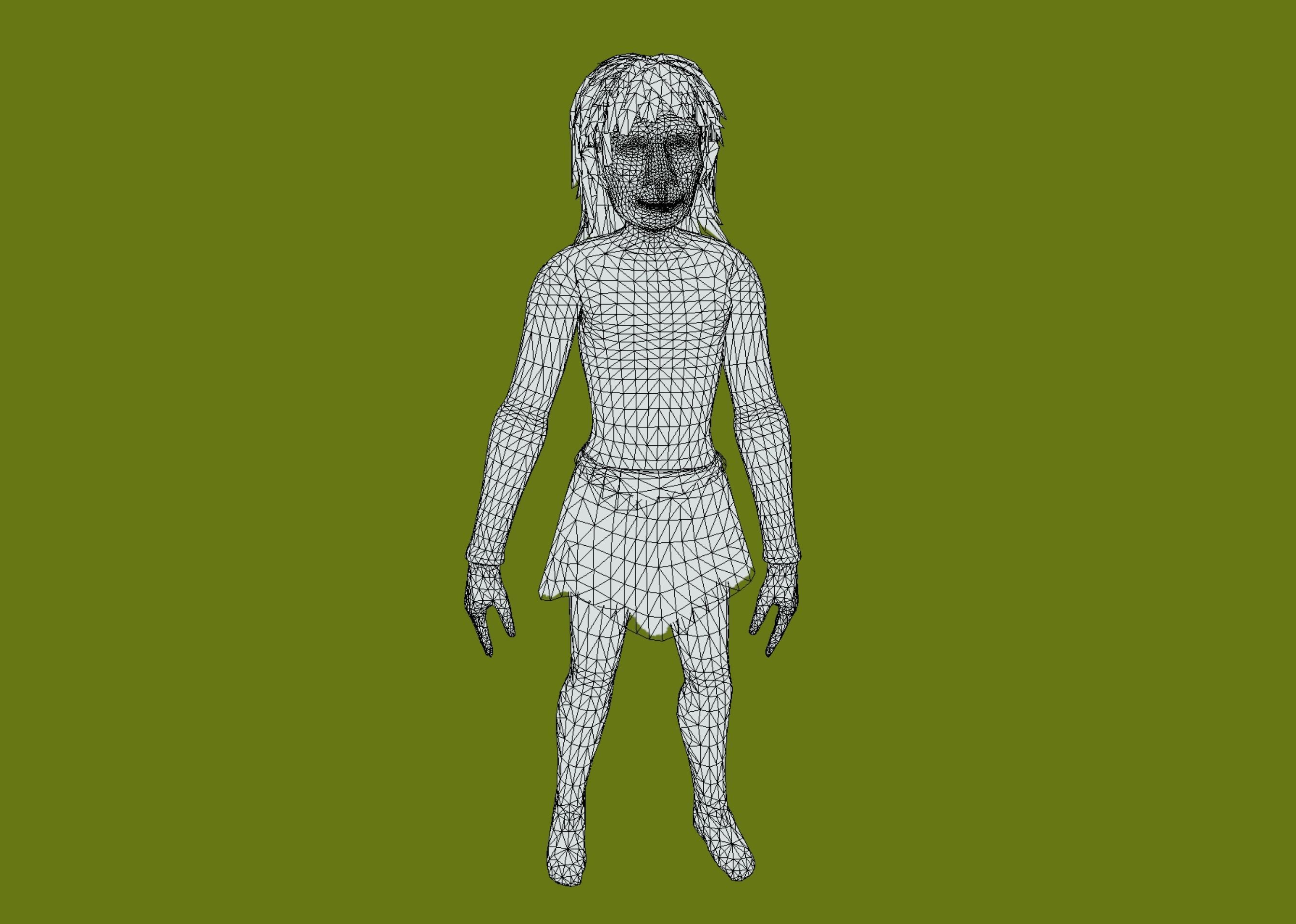 3D model Caveman Family VR / AR / low-poly rigged animated | CGTrader