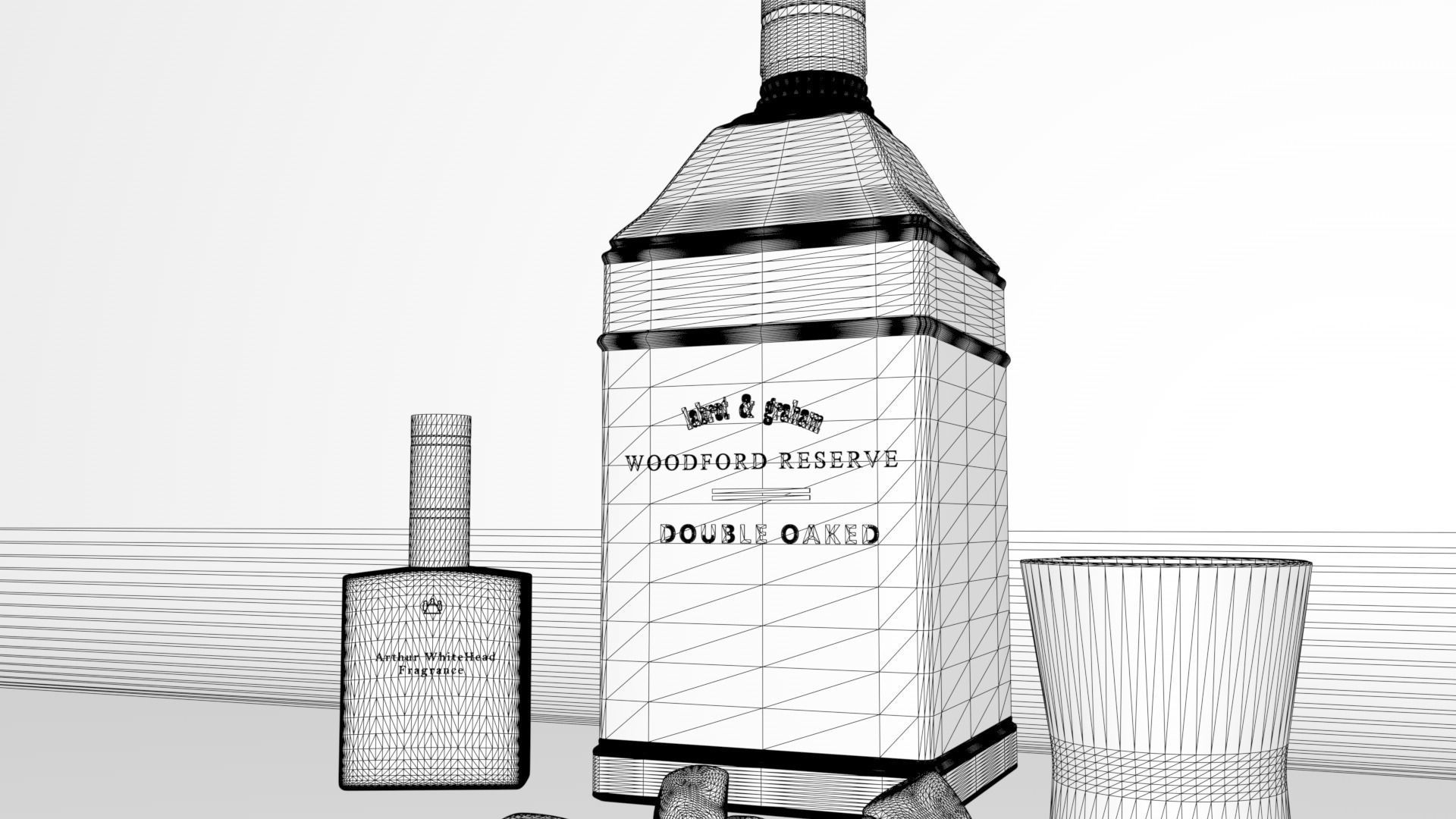 double whiskey bottle 3D model 3D model | CGTrader