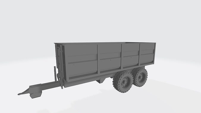 plain trailer 3D model 3D printable | CGTrader