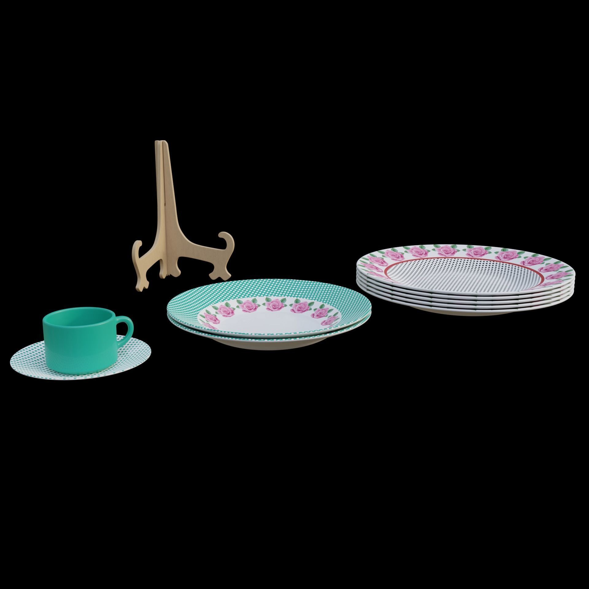 Decorative Plates free 3D model | CGTrader