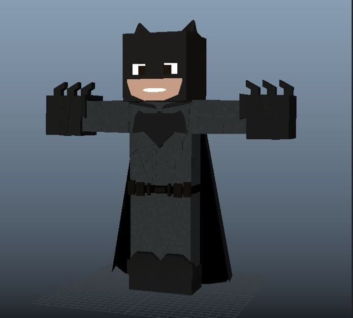 3D model Batman Minecraft 3D Model Rigged VR / AR / low-poly | CGTrader