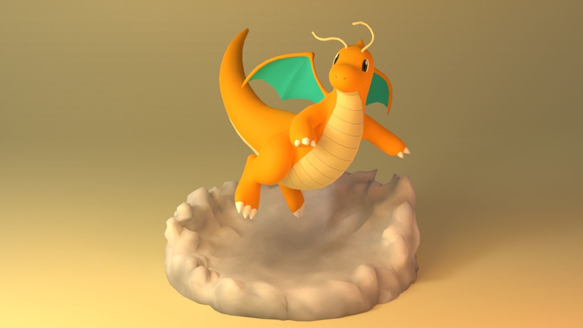 Dragonite - Pokemon 3D model 3D printable | CGTrader