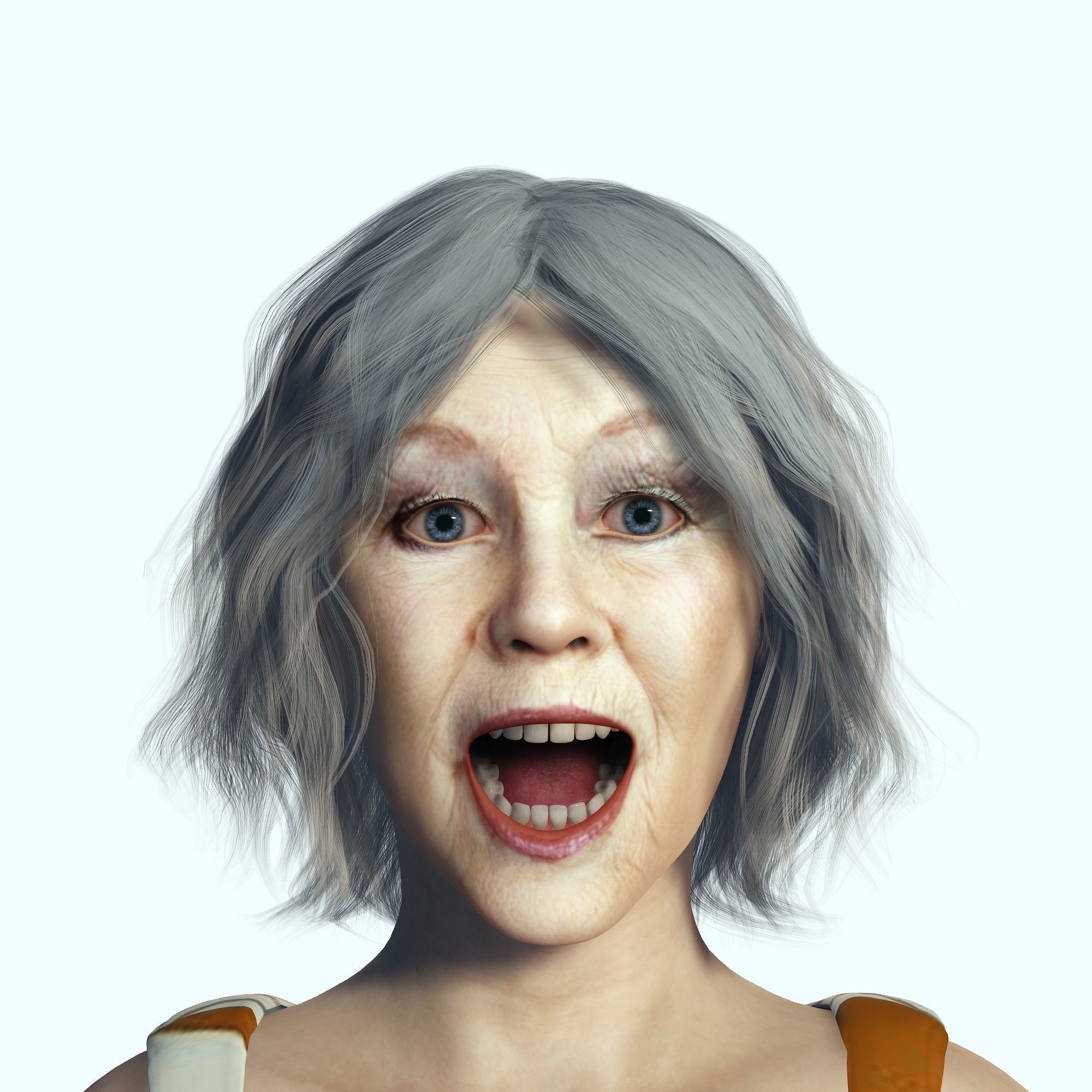 3D model Judi Dench 3D Rigged model ready for animation VR / AR / low ...