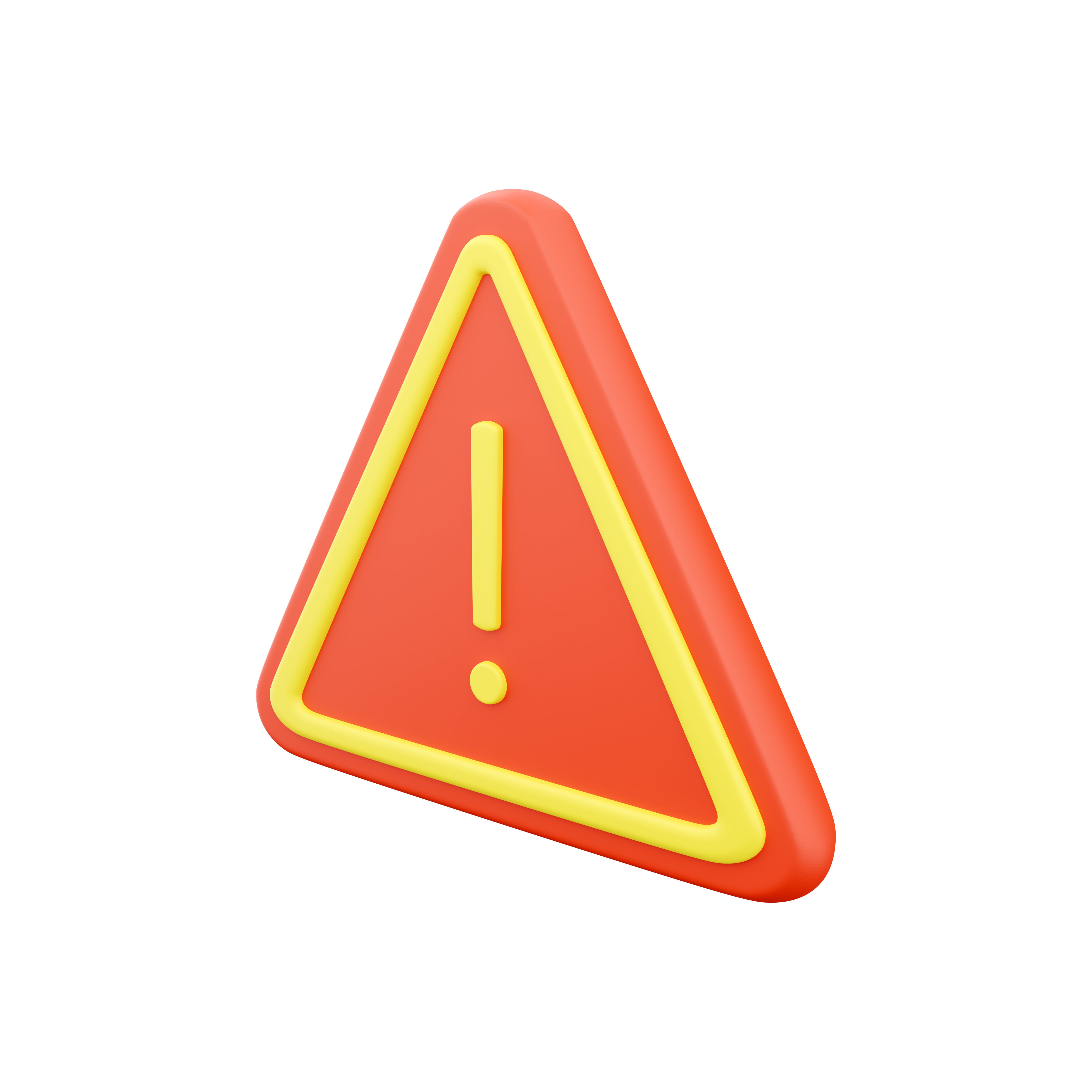 3D red warning sign icon 3D model | CGTrader