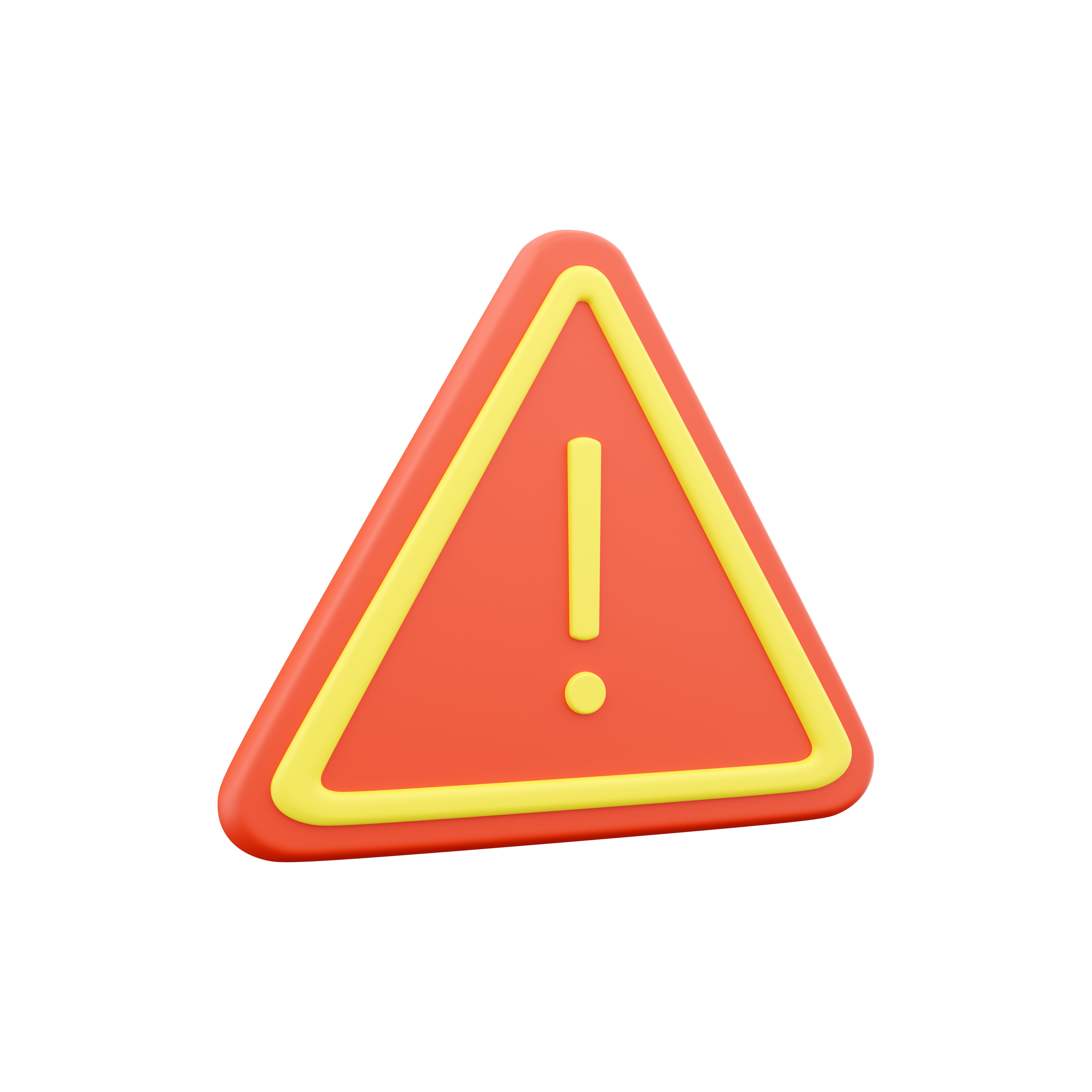 3D red warning sign icon 3D model | CGTrader