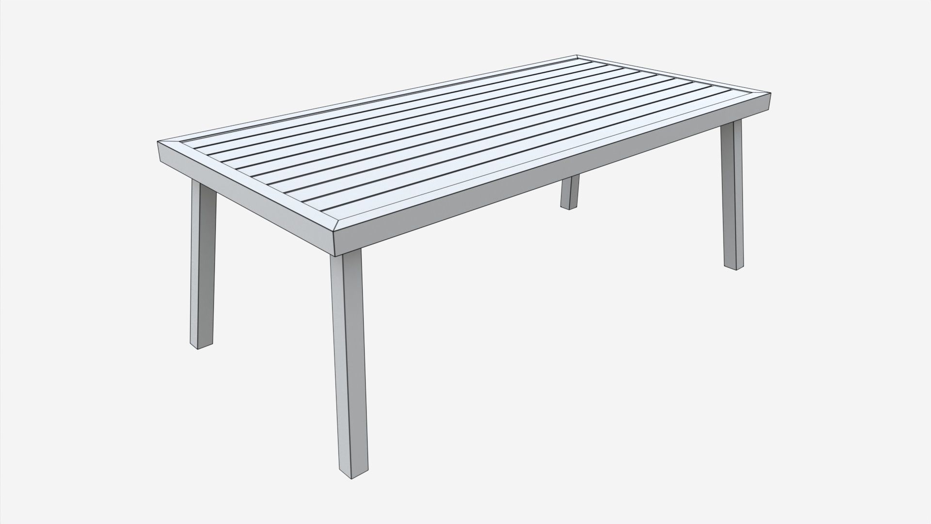Garden Table Casper 3D model | CGTrader