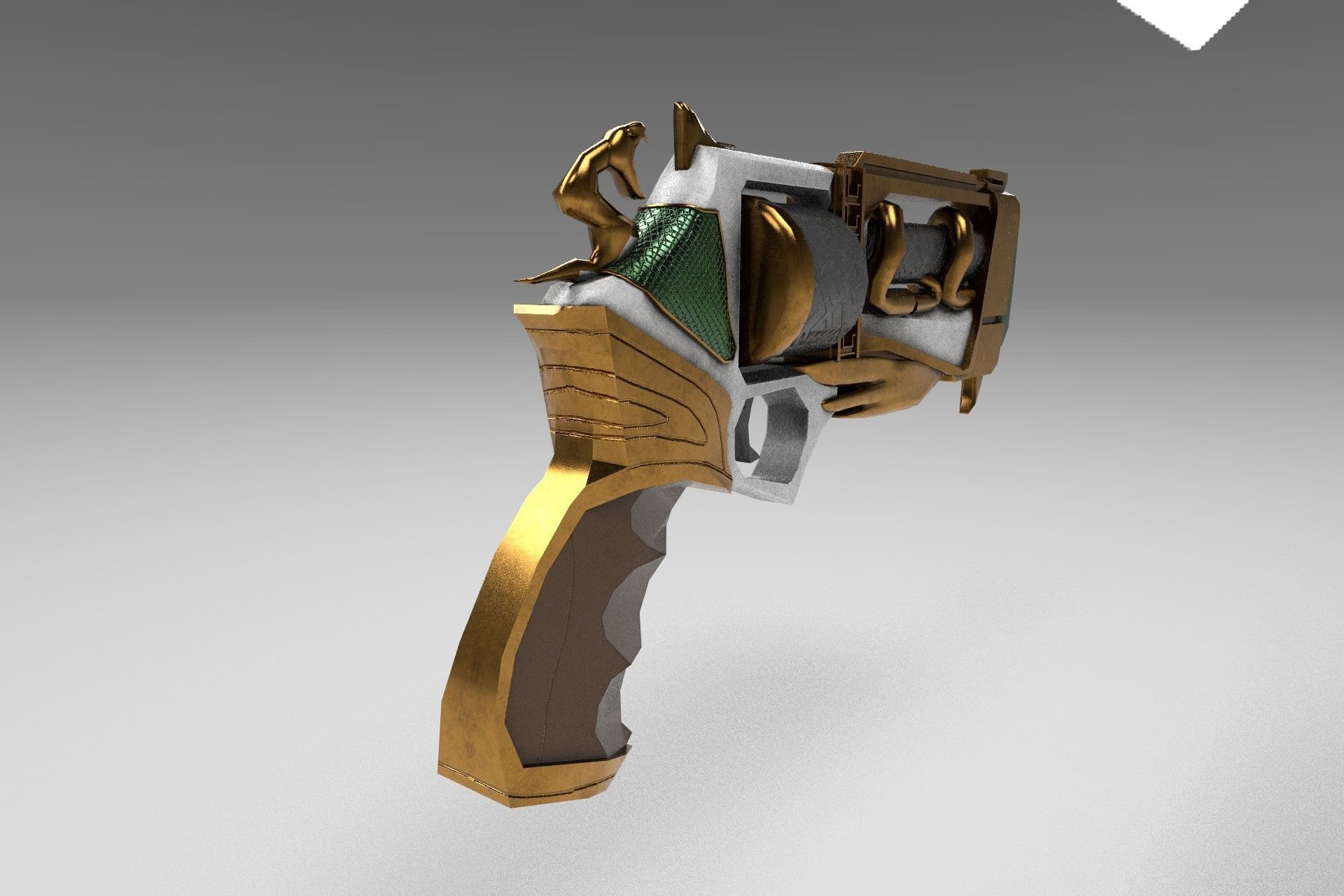 Revolver gun in game overwatch 3D model | CGTrader