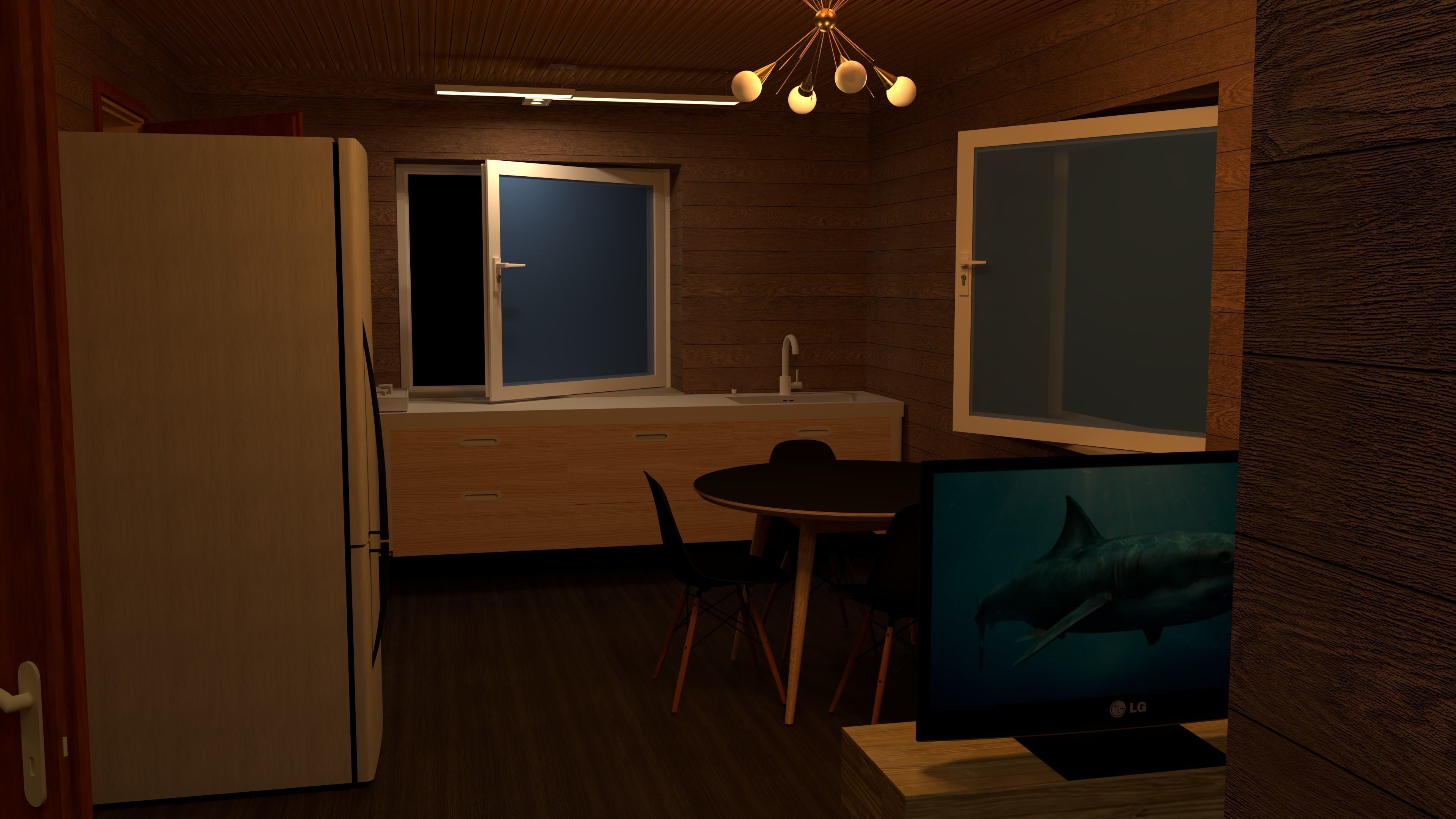 WOOD MODULAR HOUSE 64m2 3D model | CGTrader