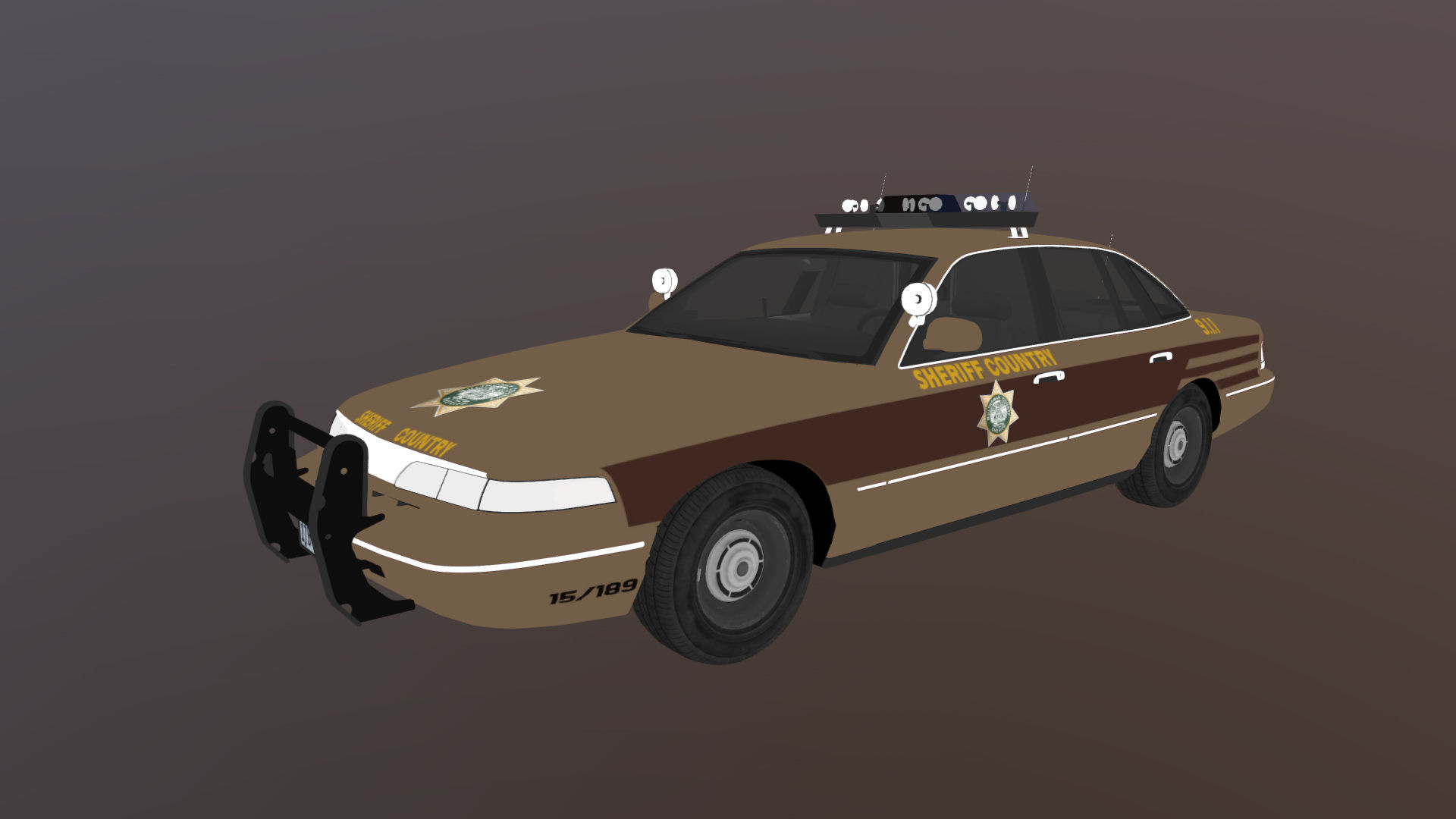 3D model American sheriff police car VR / AR / low-poly | CGTrader