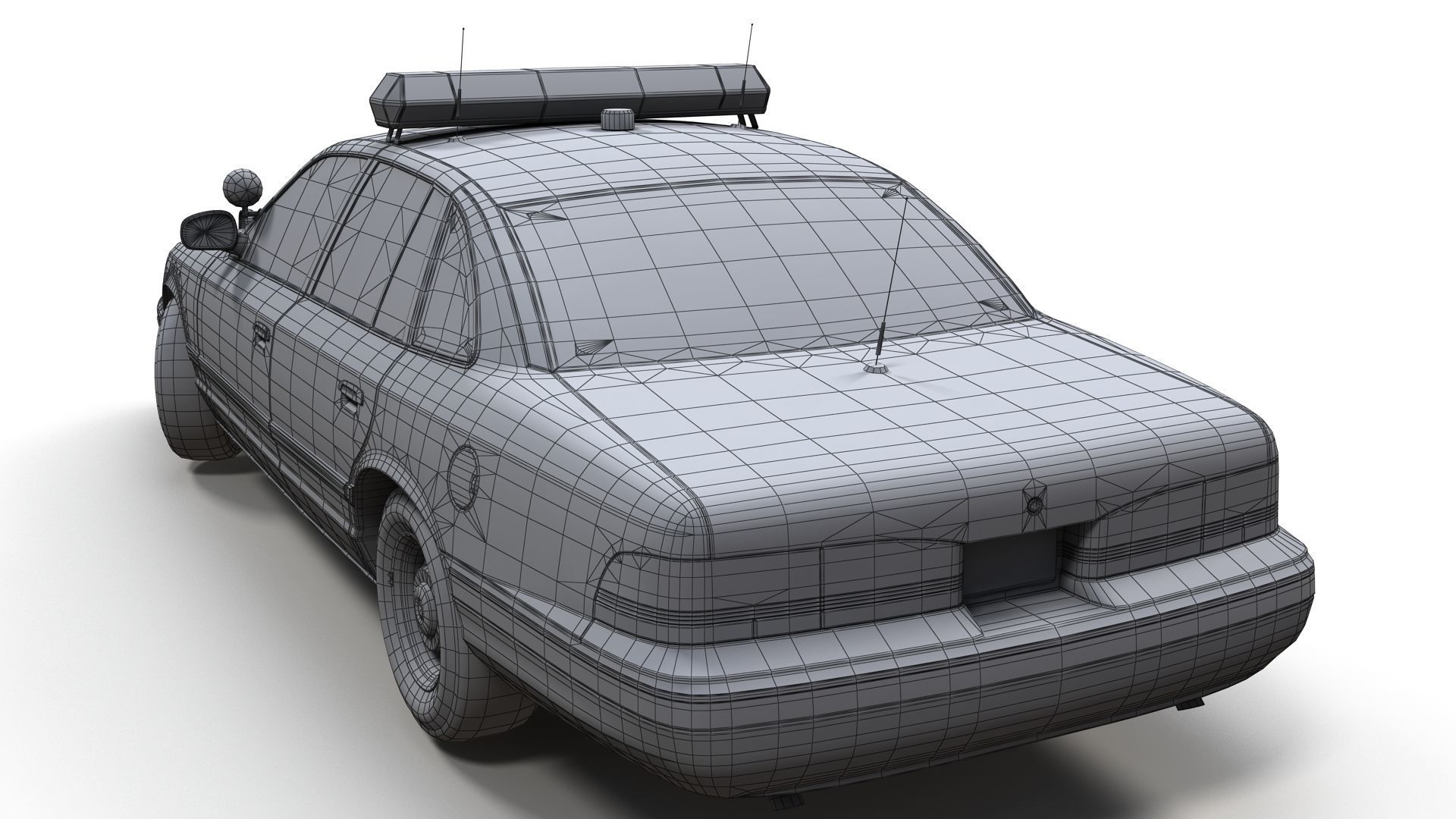 3D model American sheriff police car VR / AR / low-poly | CGTrader