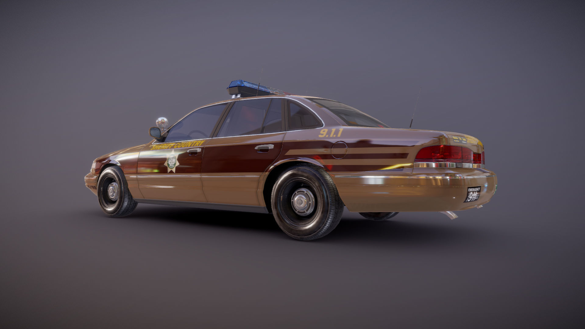 3D model American sheriff police car VR / AR / low-poly | CGTrader