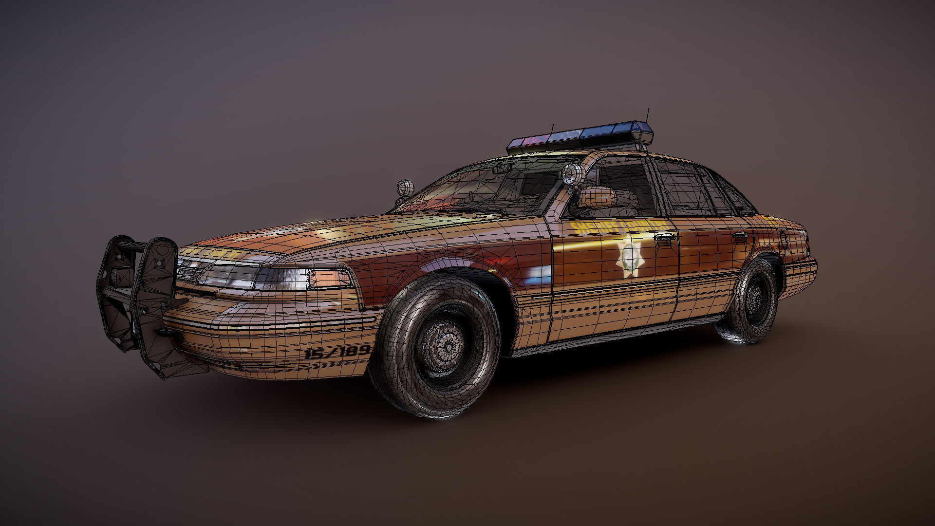 3D model American sheriff police car VR / AR / low-poly | CGTrader