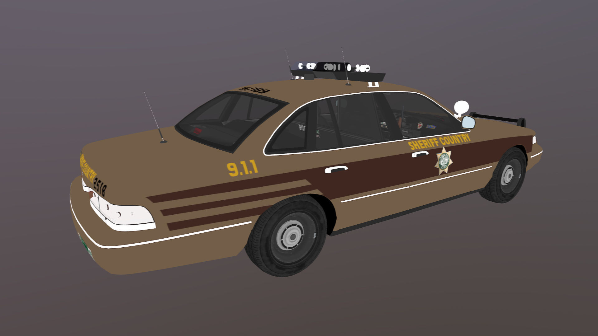 3D model American sheriff police car VR / AR / low-poly | CGTrader