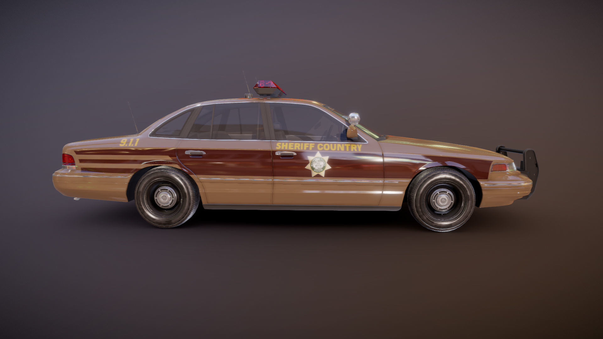 3D model American sheriff police car VR / AR / low-poly | CGTrader