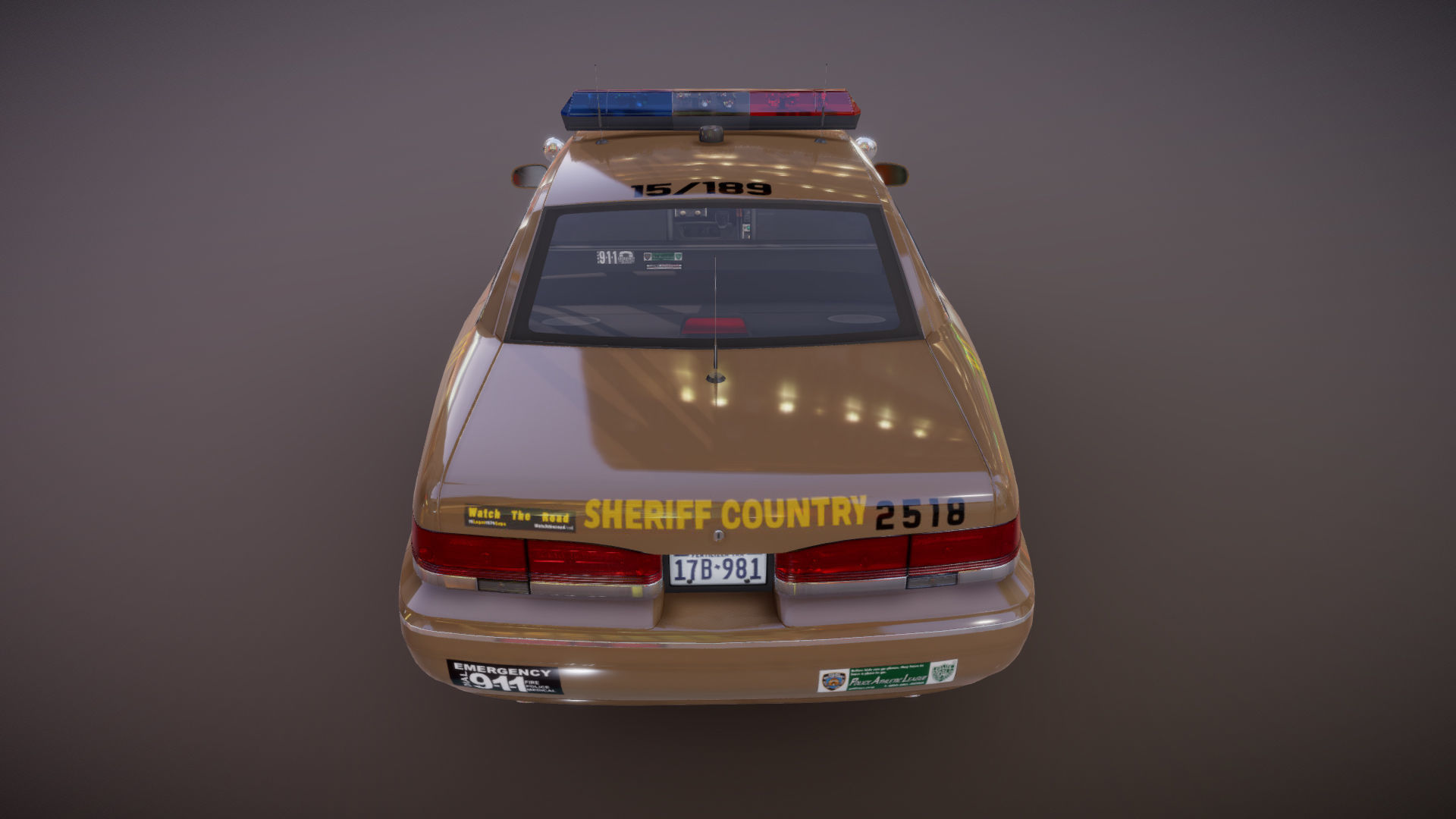 3D model American sheriff police car VR / AR / low-poly | CGTrader