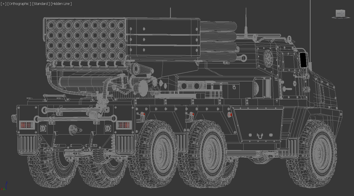 Military rocket launcher vehicle 3D model | CGTrader