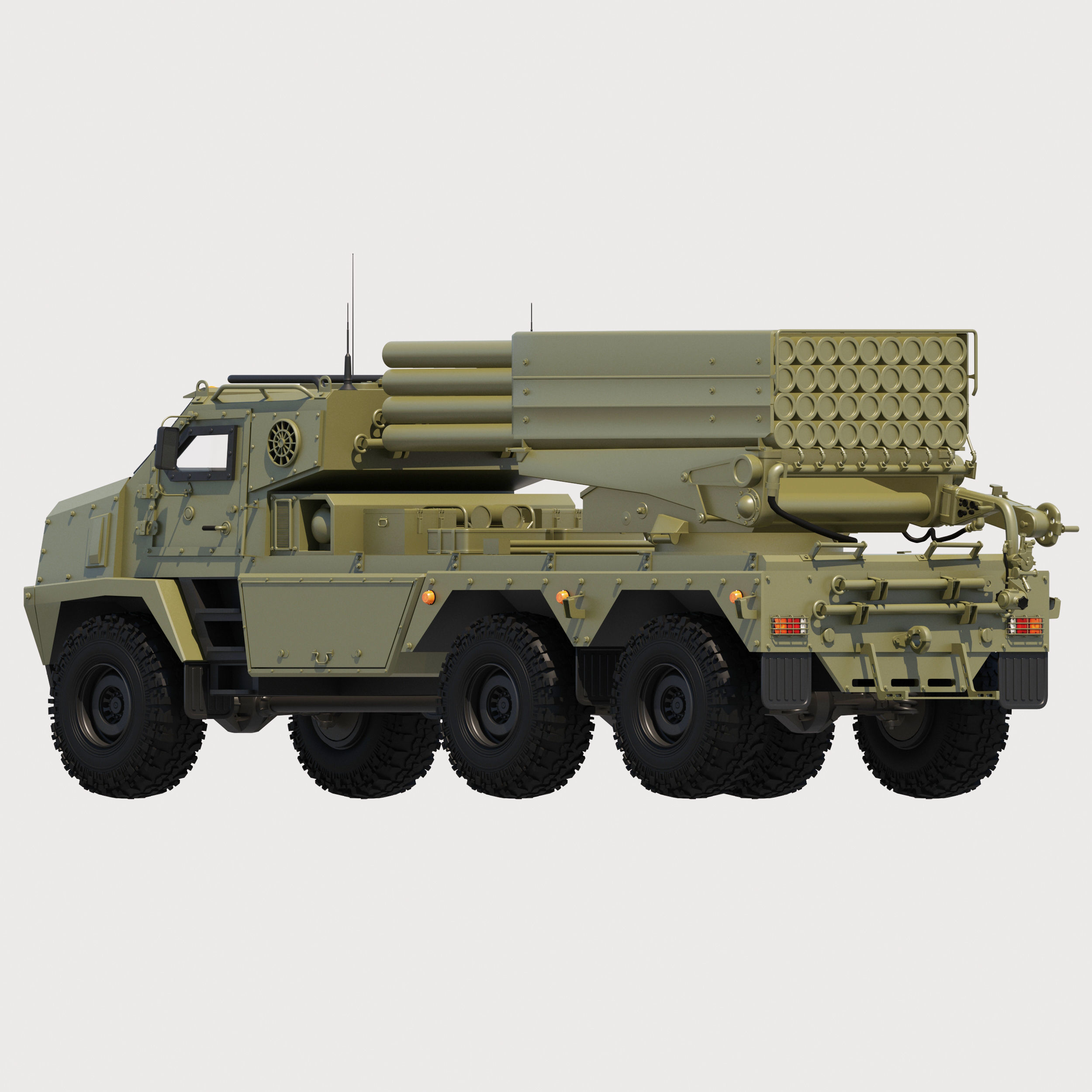 Military rocket launcher vehicle 3D model | CGTrader