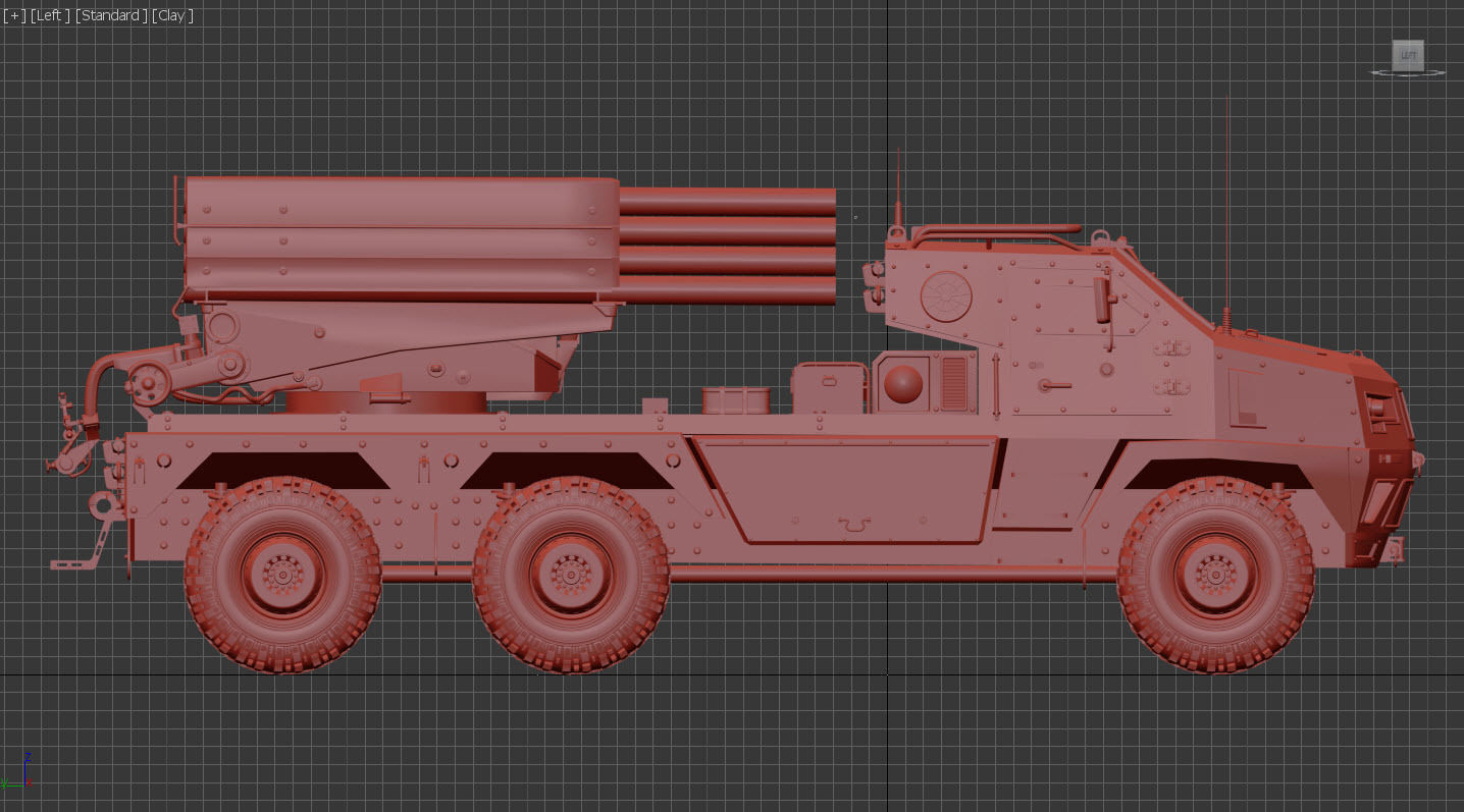 Military rocket launcher vehicle 3D model | CGTrader