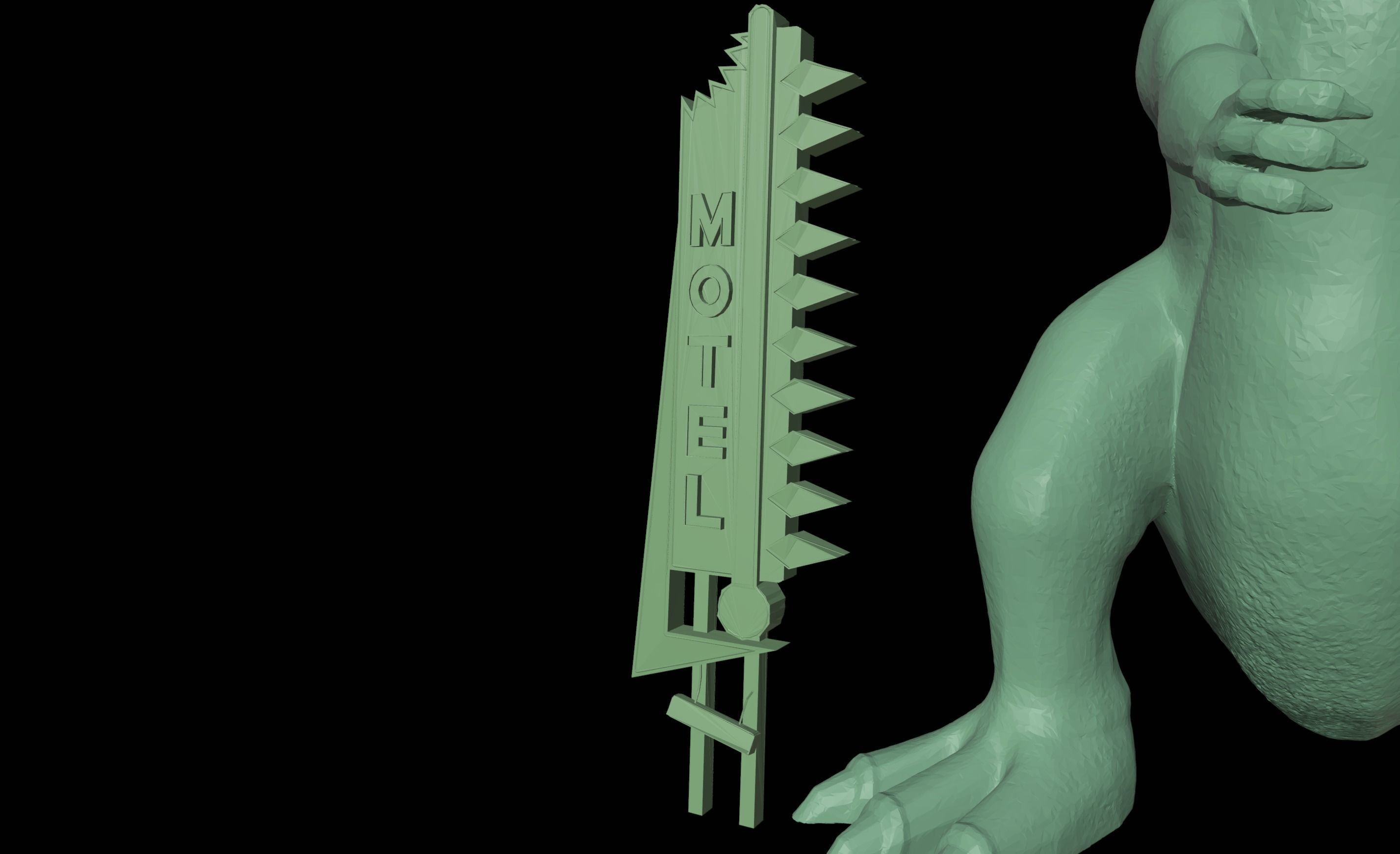 Dinky The Dinosaur High Detail 3D Model From Fallout New Vegas 3D model ...