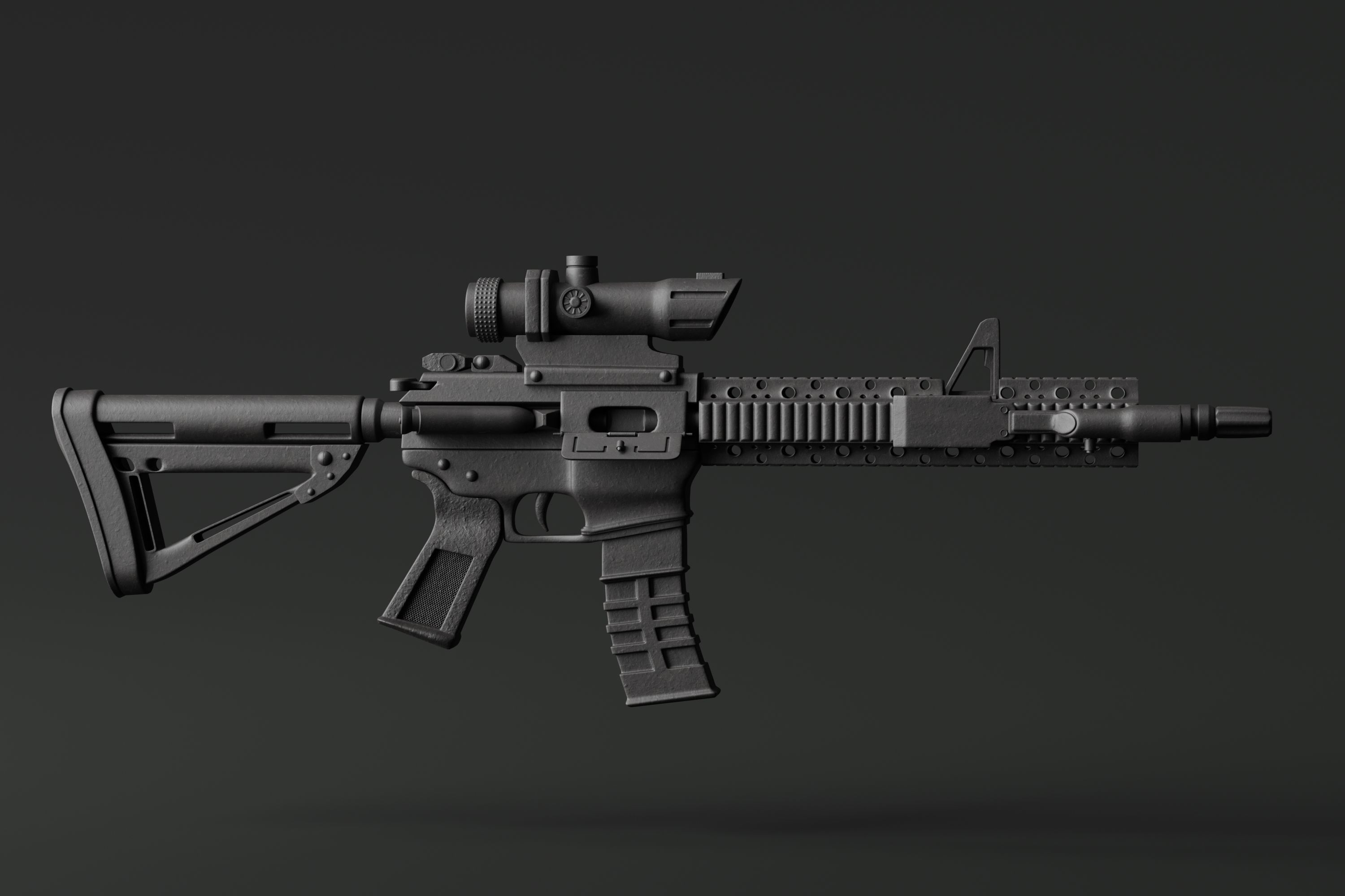 3D model Assault Rifle VR / AR / low-poly | CGTrader