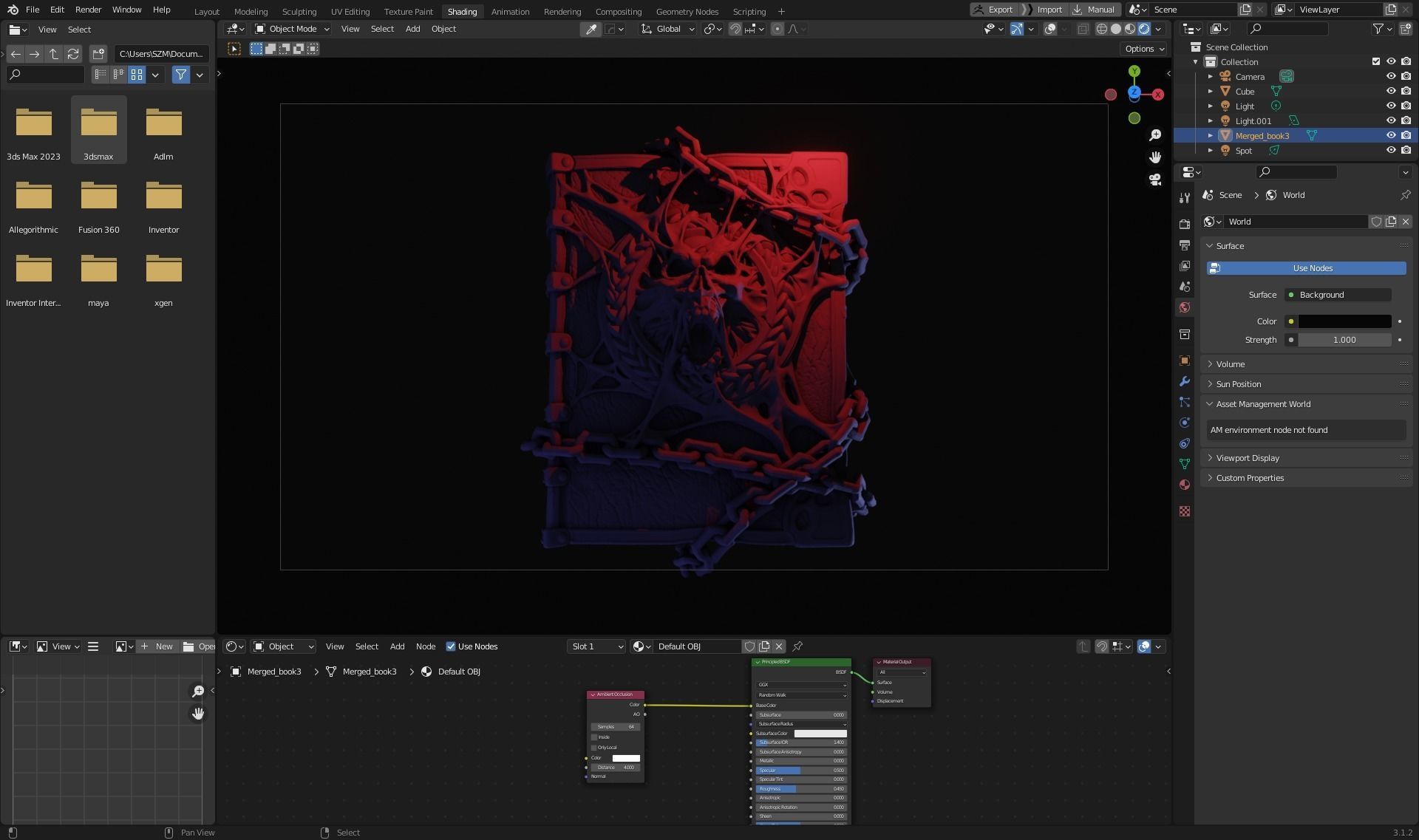 Necronomicon Book of Evil sculpture 3D model 3D printable | CGTrader