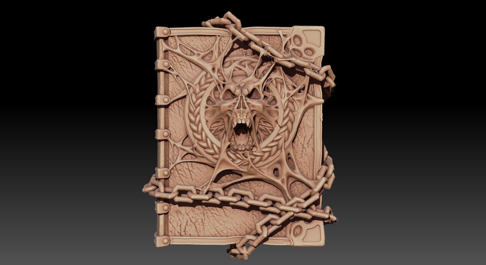Necronomicon Book of Evil sculpture 3D model 3D printable | CGTrader