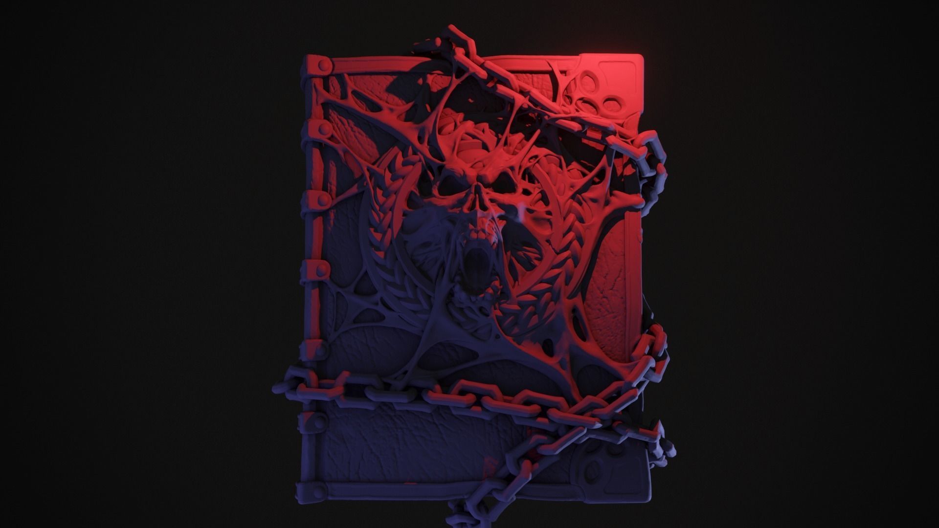 Necronomicon Book of Evil sculpture 3D model 3D printable | CGTrader