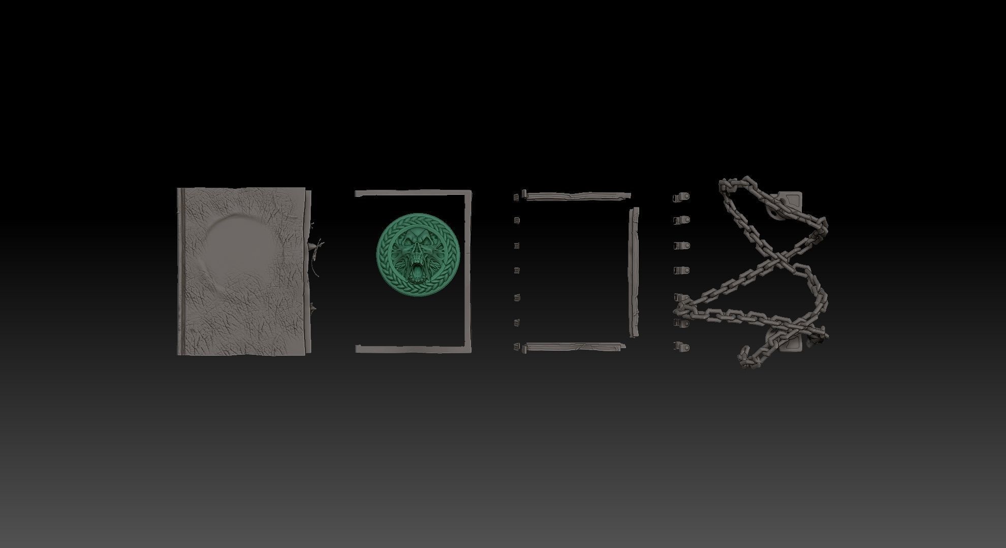 Necronomicon Book of Evil sculpture 3D model 3D printable | CGTrader