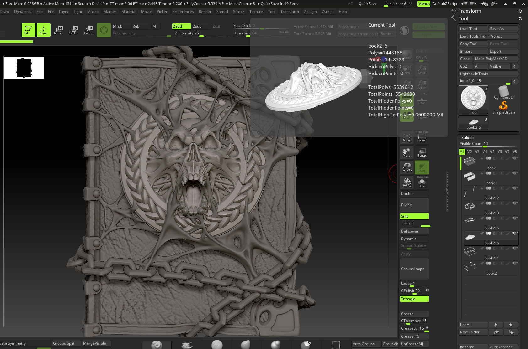 Necronomicon Book of Evil sculpture 3D model 3D printable | CGTrader