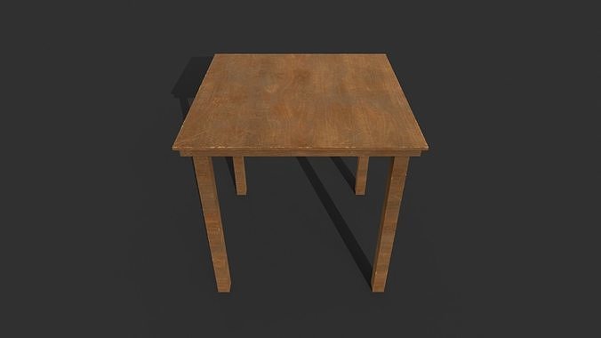 3D model low poly table wooden VR / AR / low-poly | CGTrader