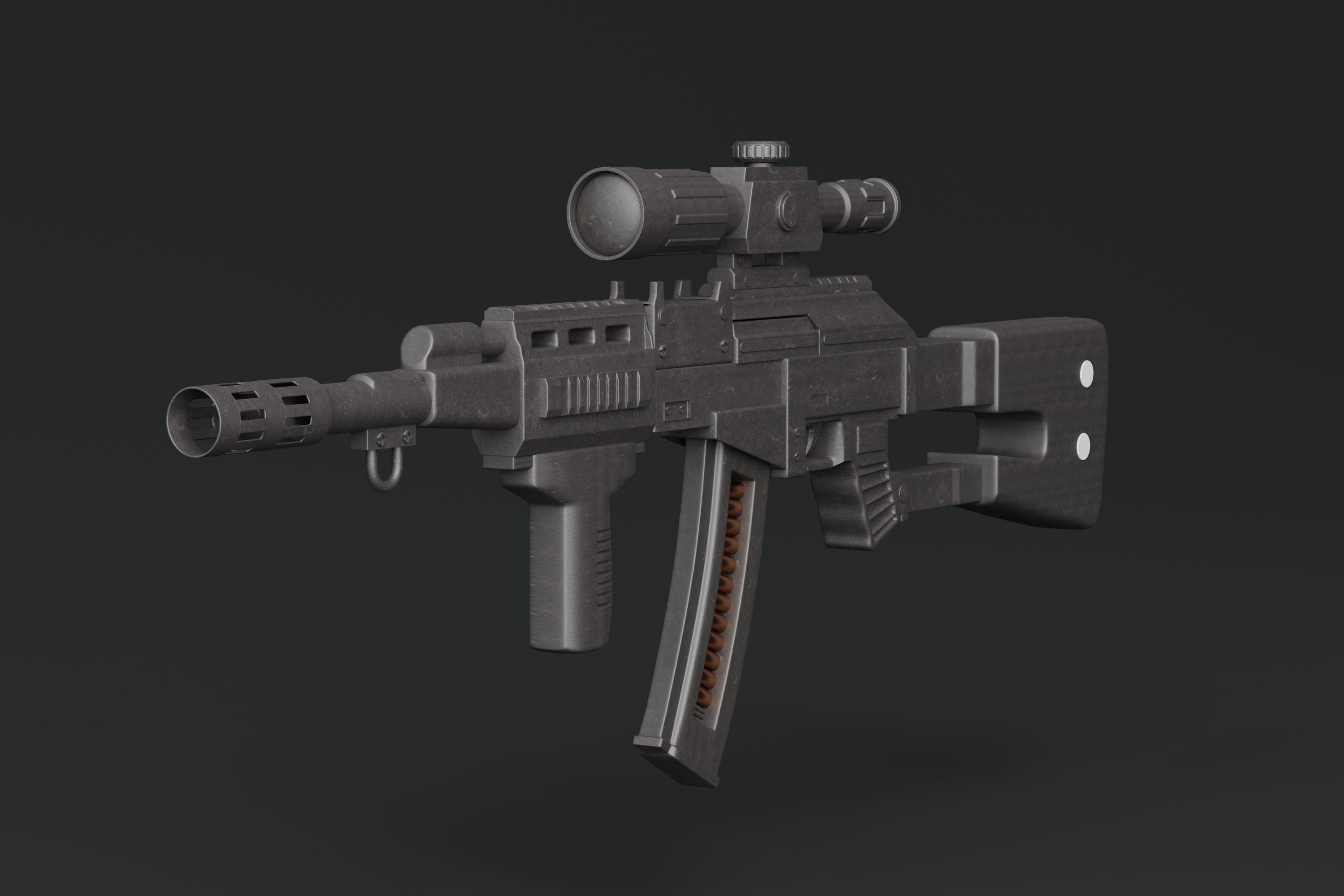 3D model Assault Rifle Gun VR / AR / low-poly | CGTrader
