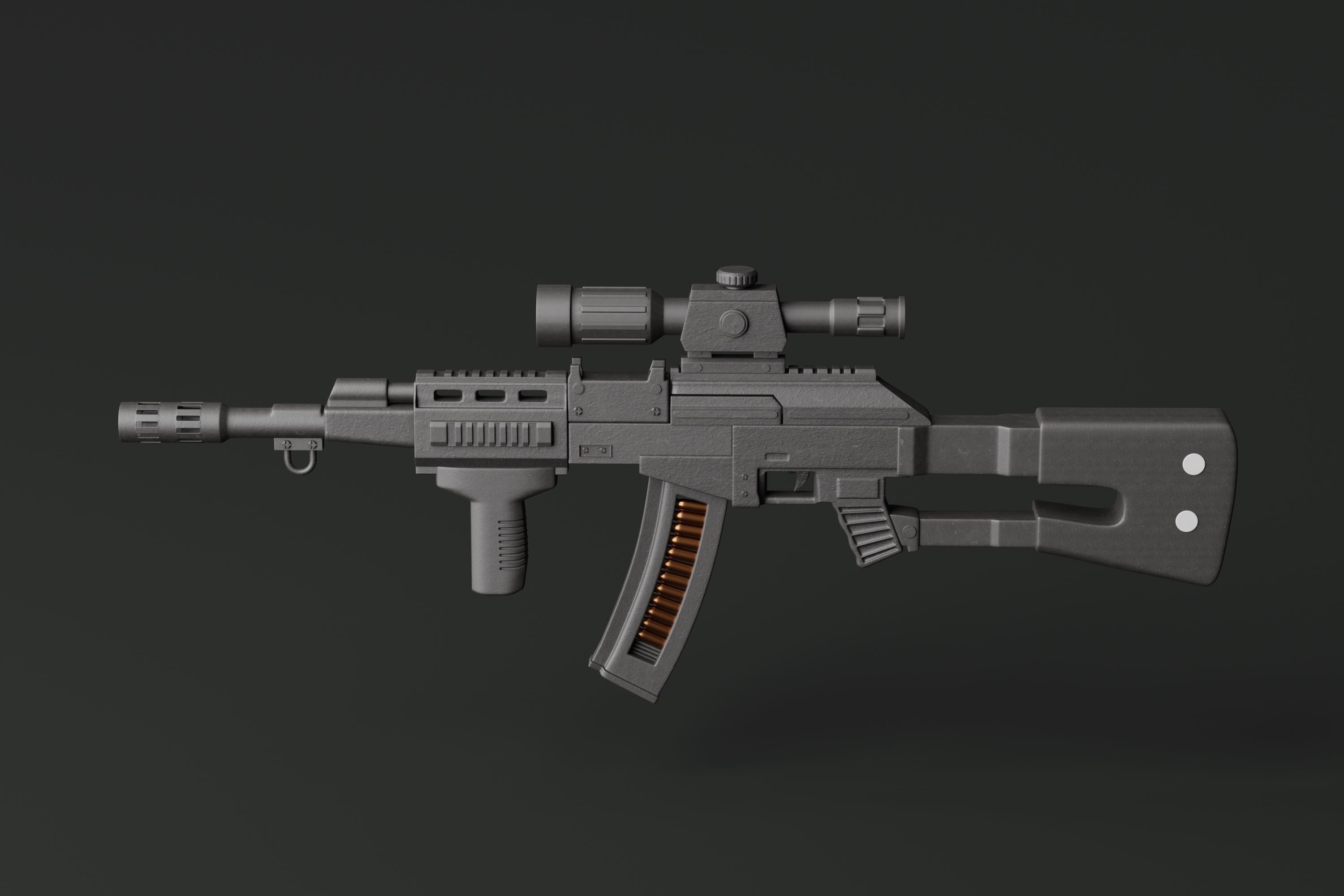 3D model Assault Rifle Gun VR / AR / low-poly | CGTrader