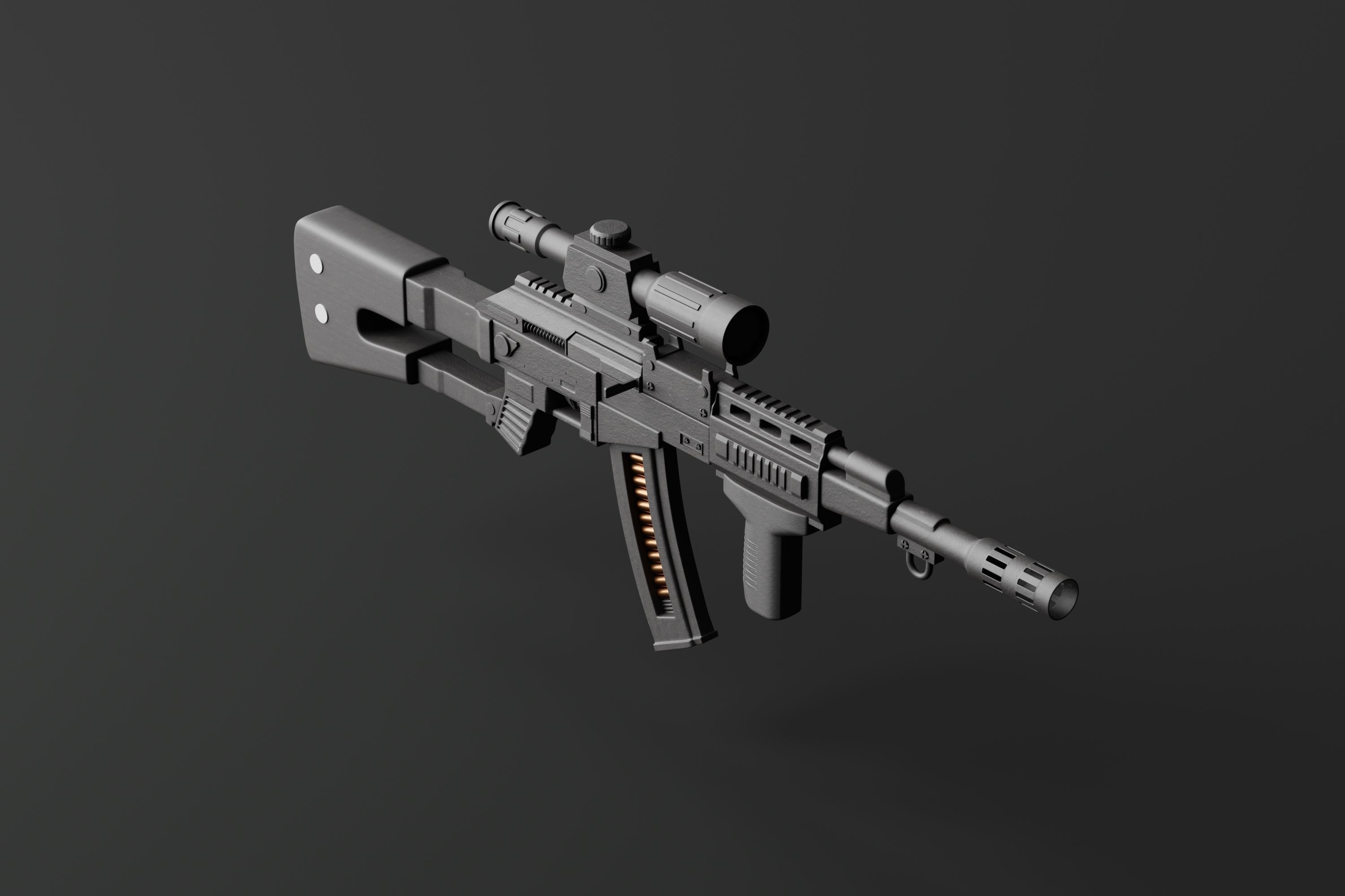 3D model Assault Rifle Gun VR / AR / low-poly | CGTrader
