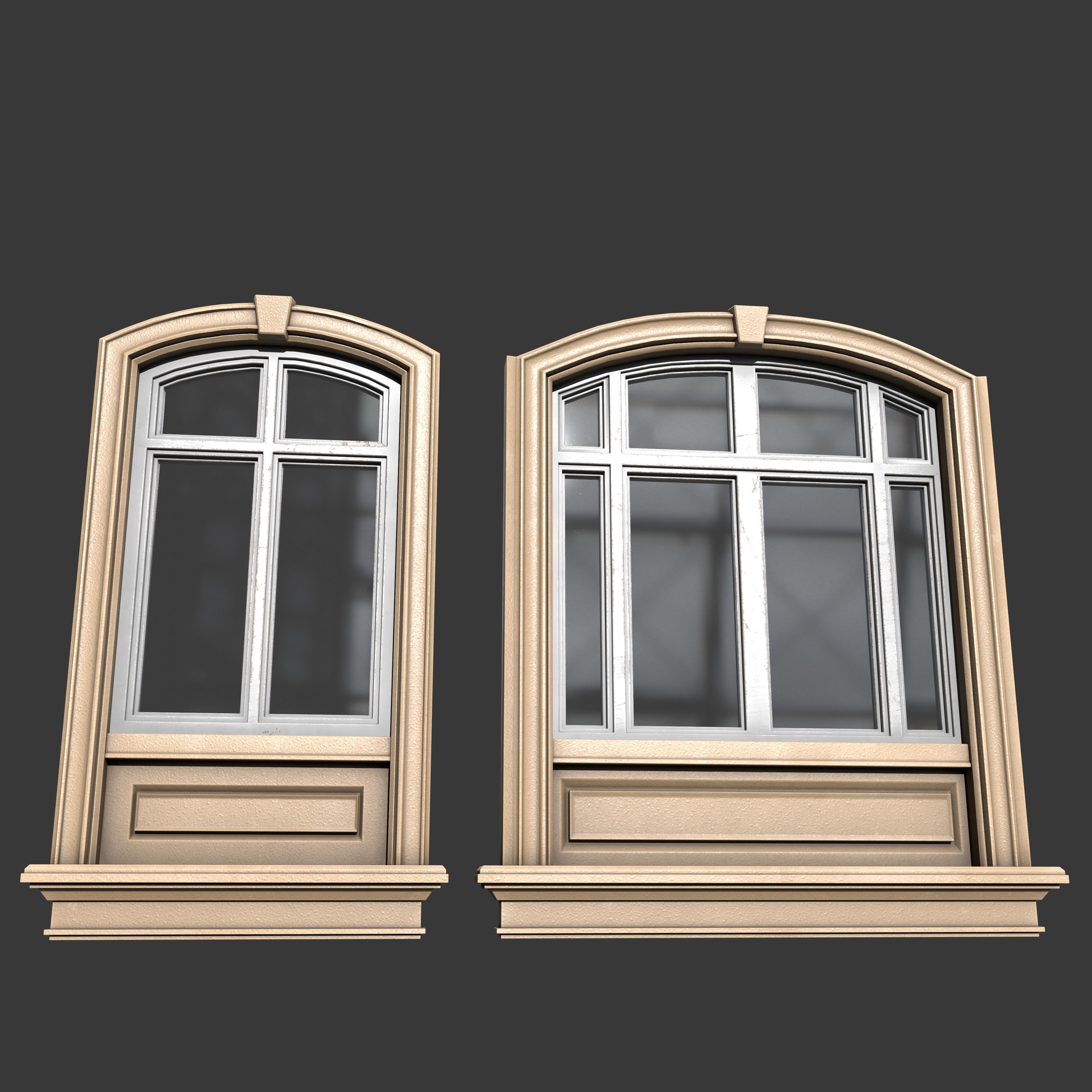 3D model Classic Cartoon style of PBR Modular Windows Collection 2 VR ...