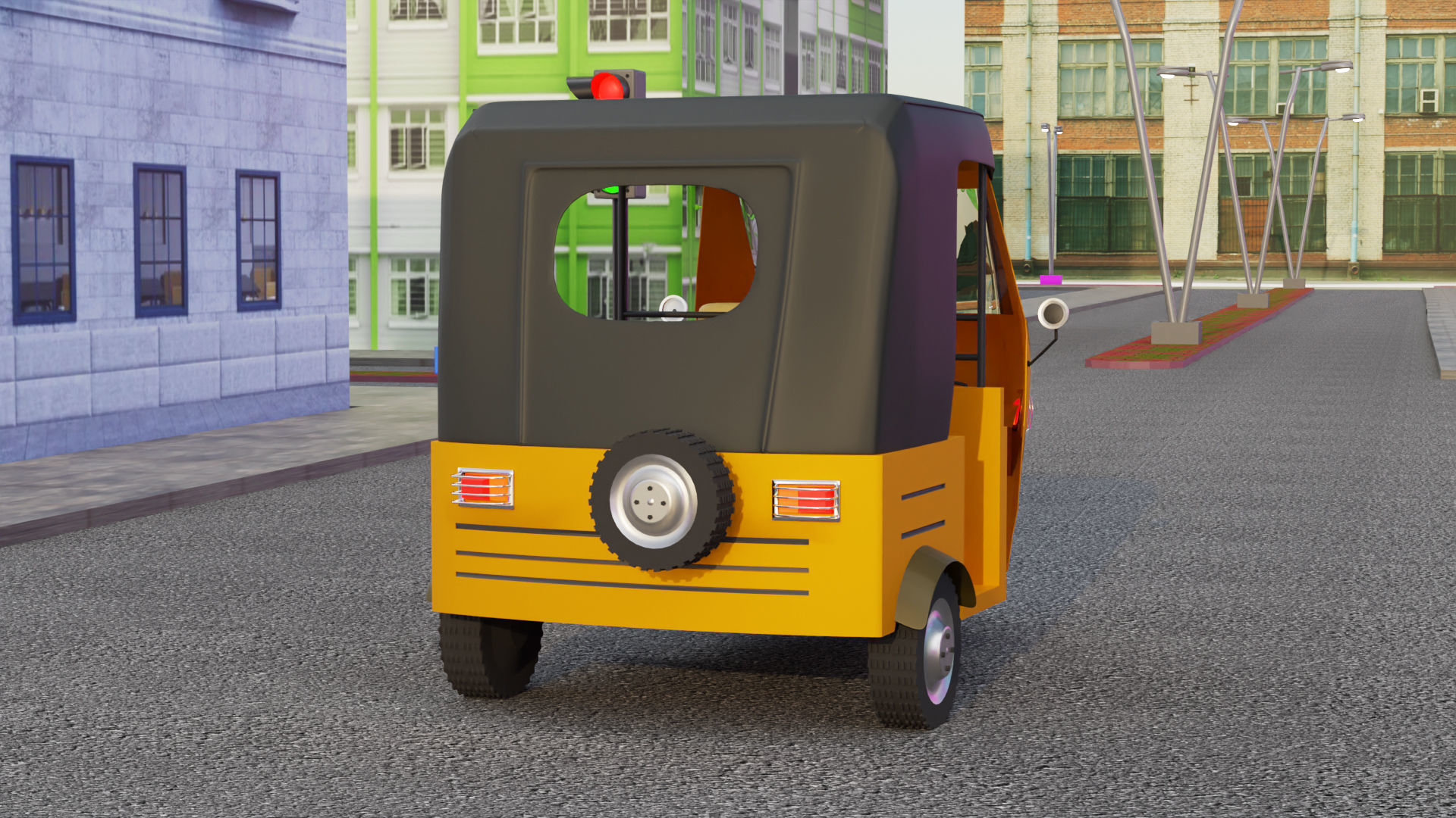 3D model Auto Rikshaw VR / AR / low-poly | CGTrader