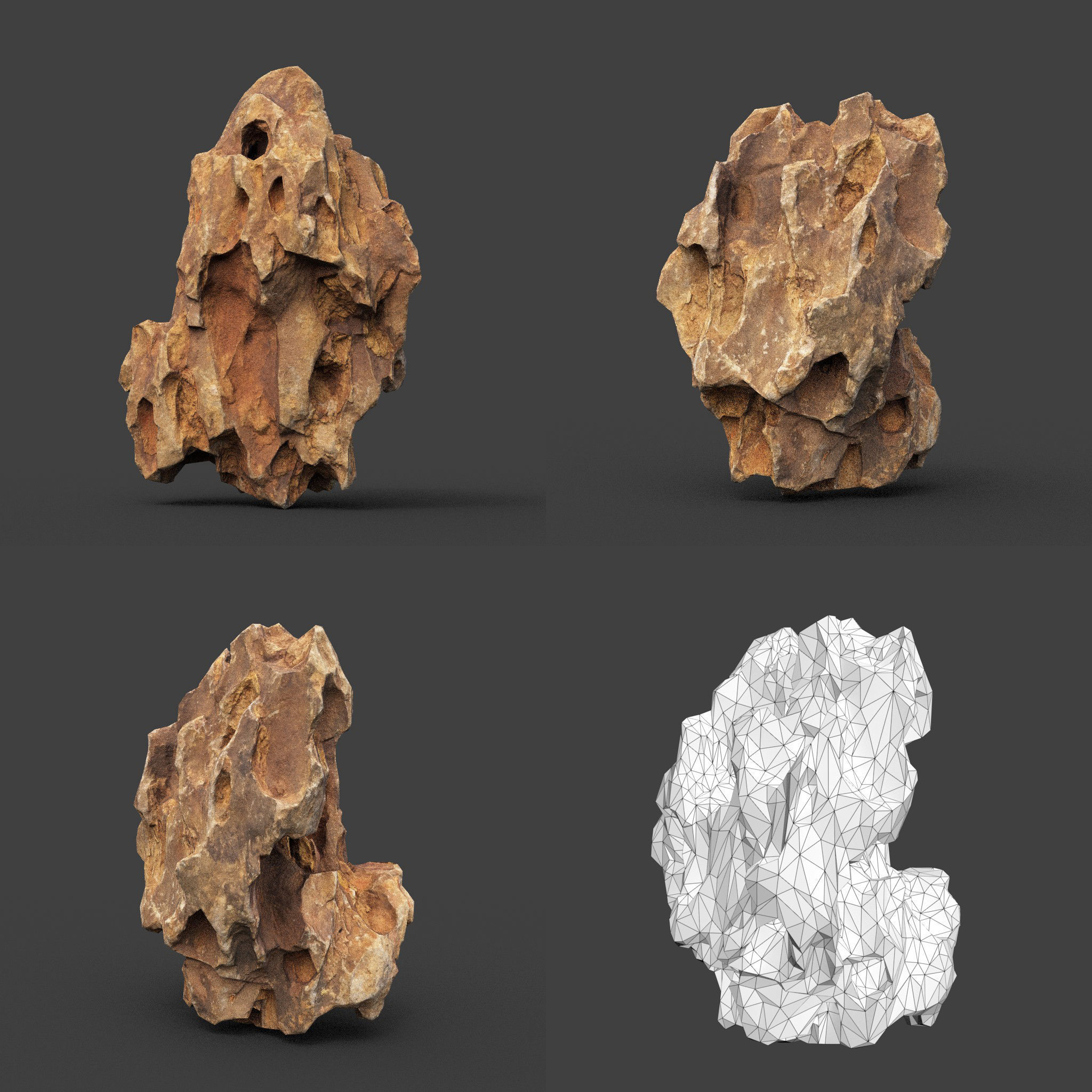 3D model Erosion Rock Photogrammetry 220726 - Ultra HD 16K Textures VR ...