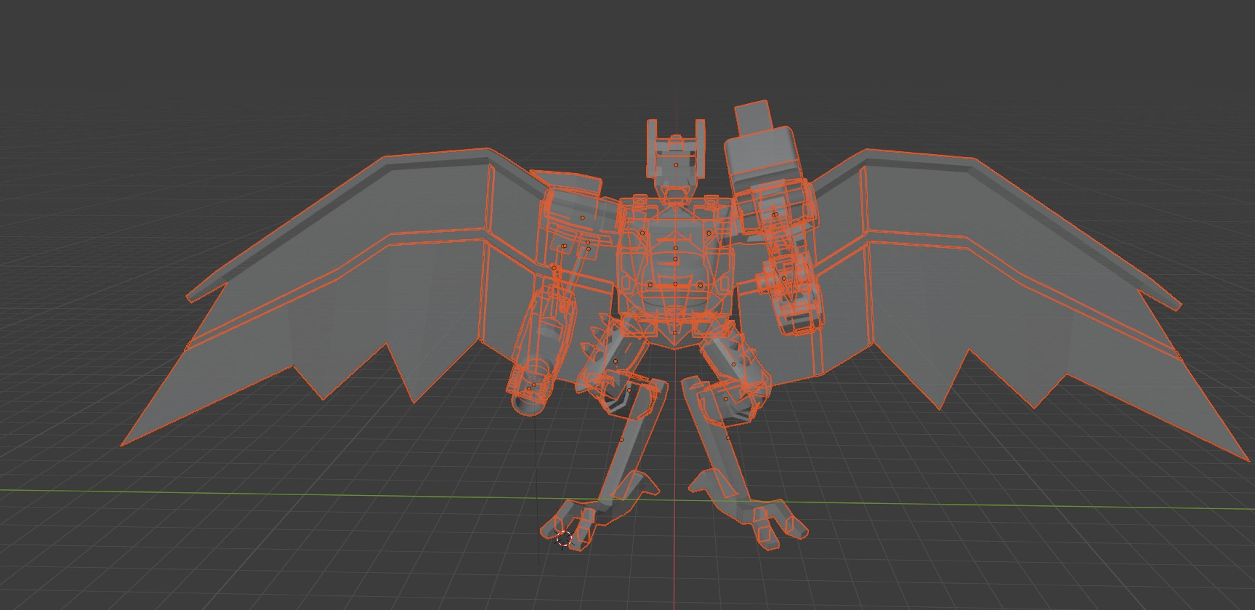 Winged Robot Low Poly 3D model | CGTrader
